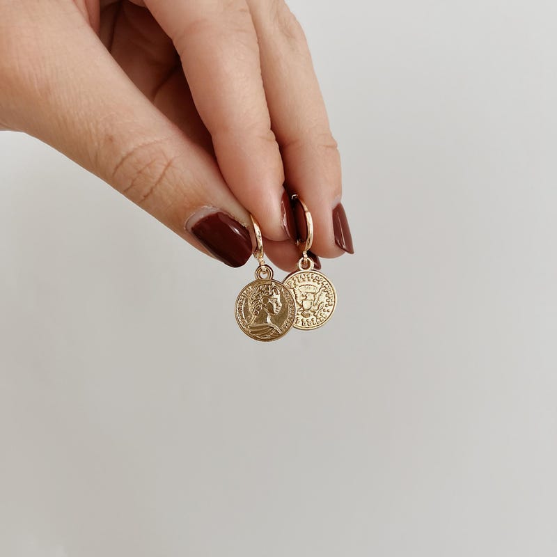 Coin Earrings - Etsy