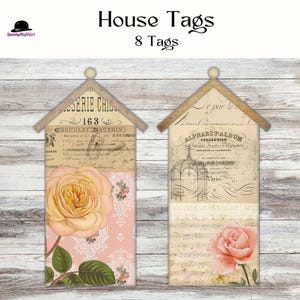 Vintage House Tags Ephemera: Junk Journal Printable Kit (digital ...