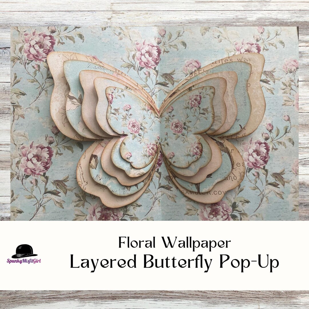 Butterfly Pop up Card Insert: Printable Paper Craft (digital Download ...