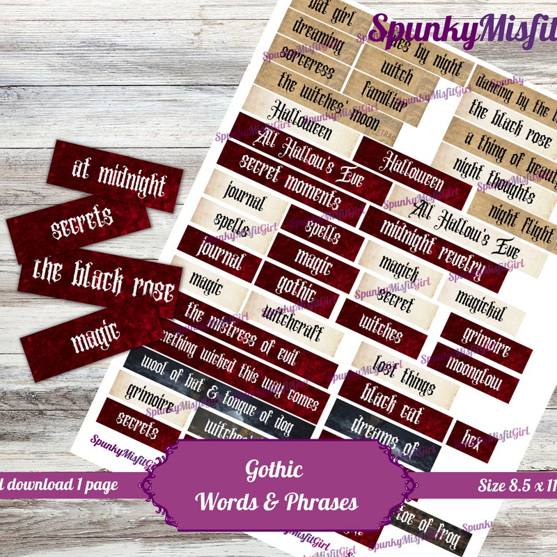 Words and Phrases - Etsy