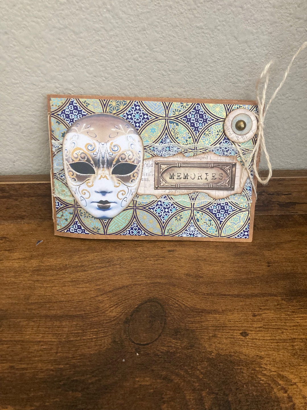 Junk Journal Masquerade Notebook Handmade Christmas Gift Venetian Mask ...