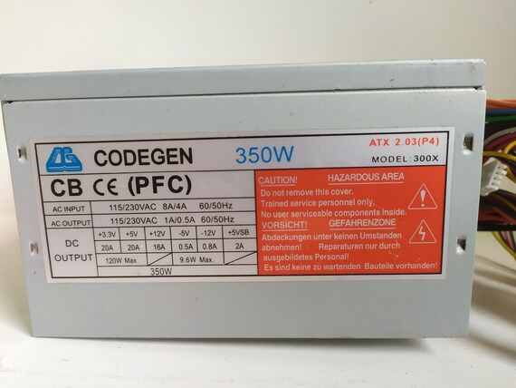 Vintage PSU Codegen 350W Power Supply Unit Model: 300X - Etsy