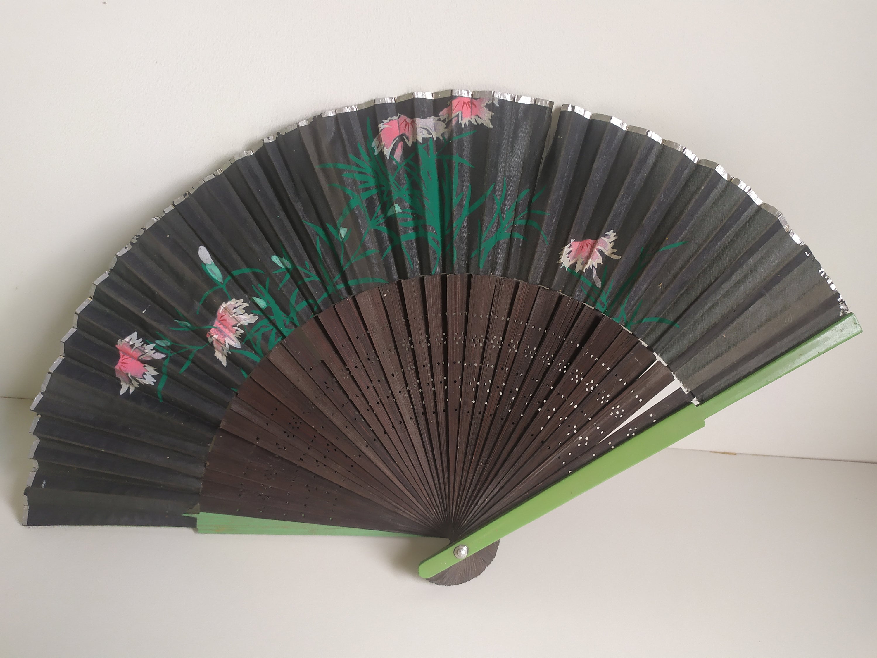 Antique Beautiful Japanese Folding Fan With Hand Painted - Etsy