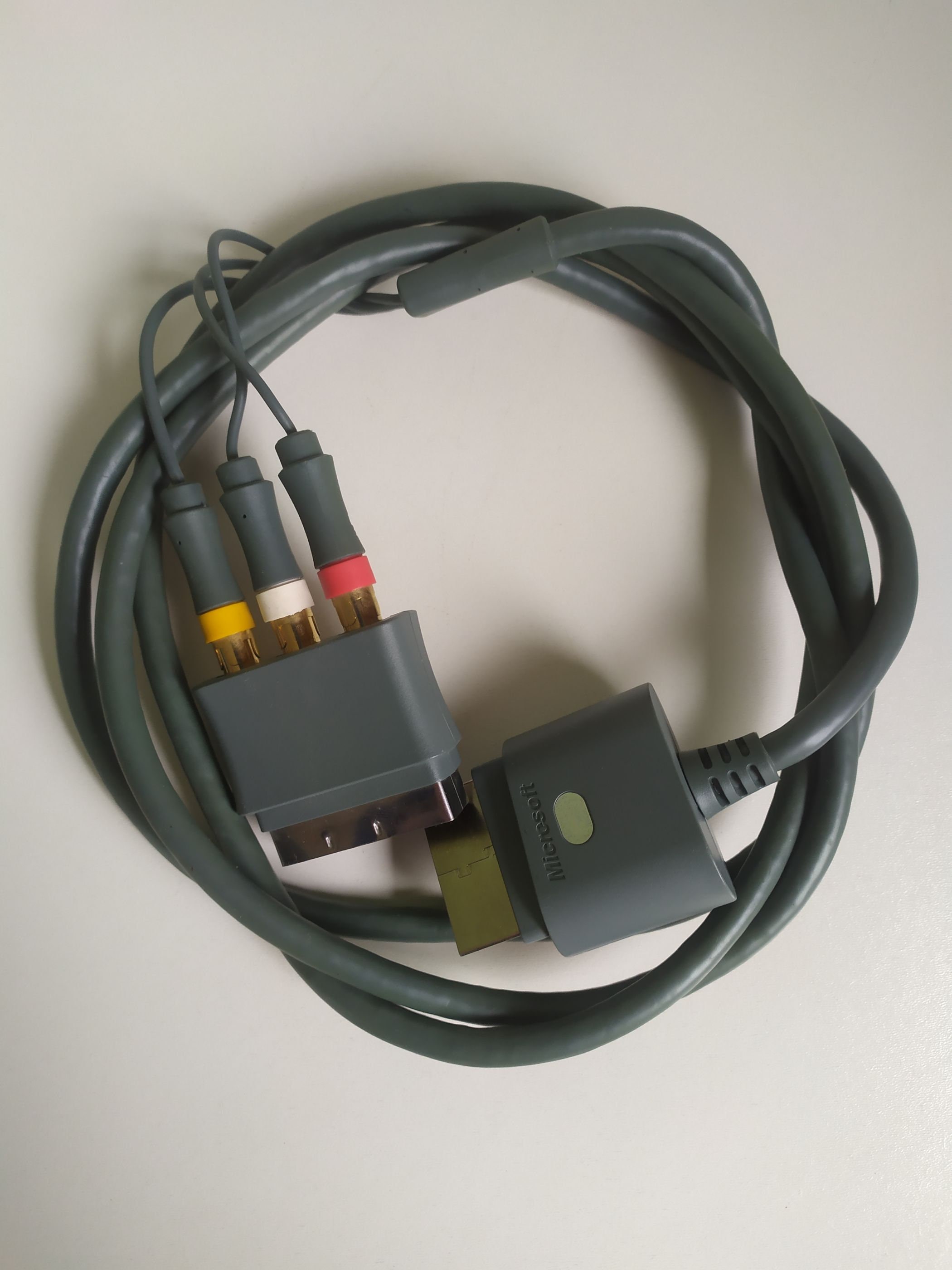 XBOX 360 Official Genuine AV Cable RCA Composite Tv Lead Scart Adapter ...