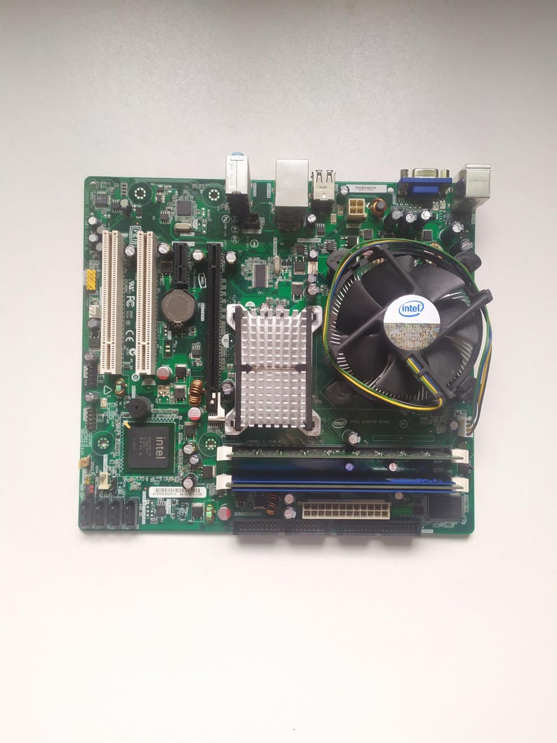 Vintage Intel DG31PR Motherboard Pentium E2220 CPU 4GB DDR2 RAM Cooler ...