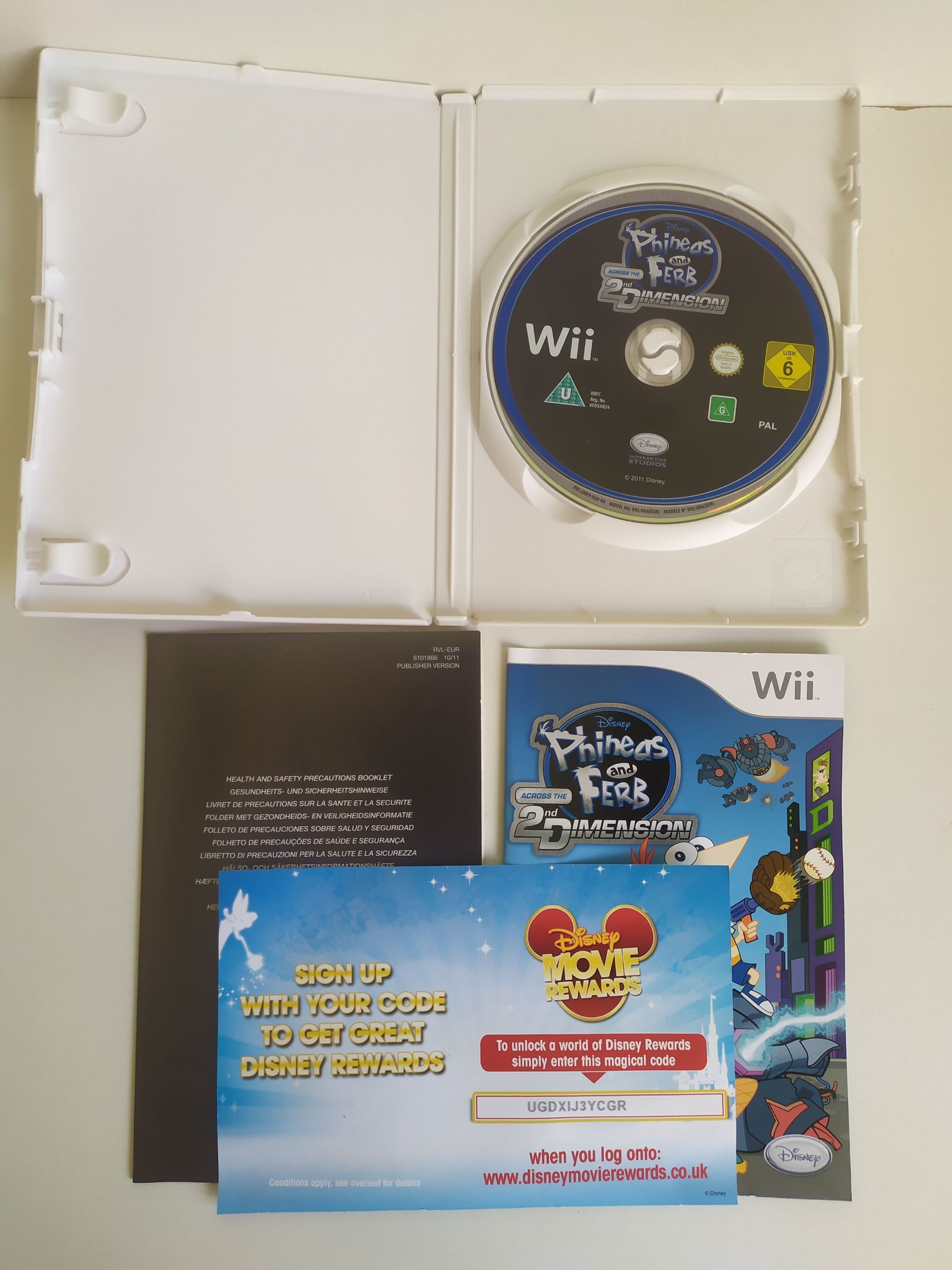 Vintage Nintendo Wii Game: Phineas and Ferb Across the 2nd Dimension ...