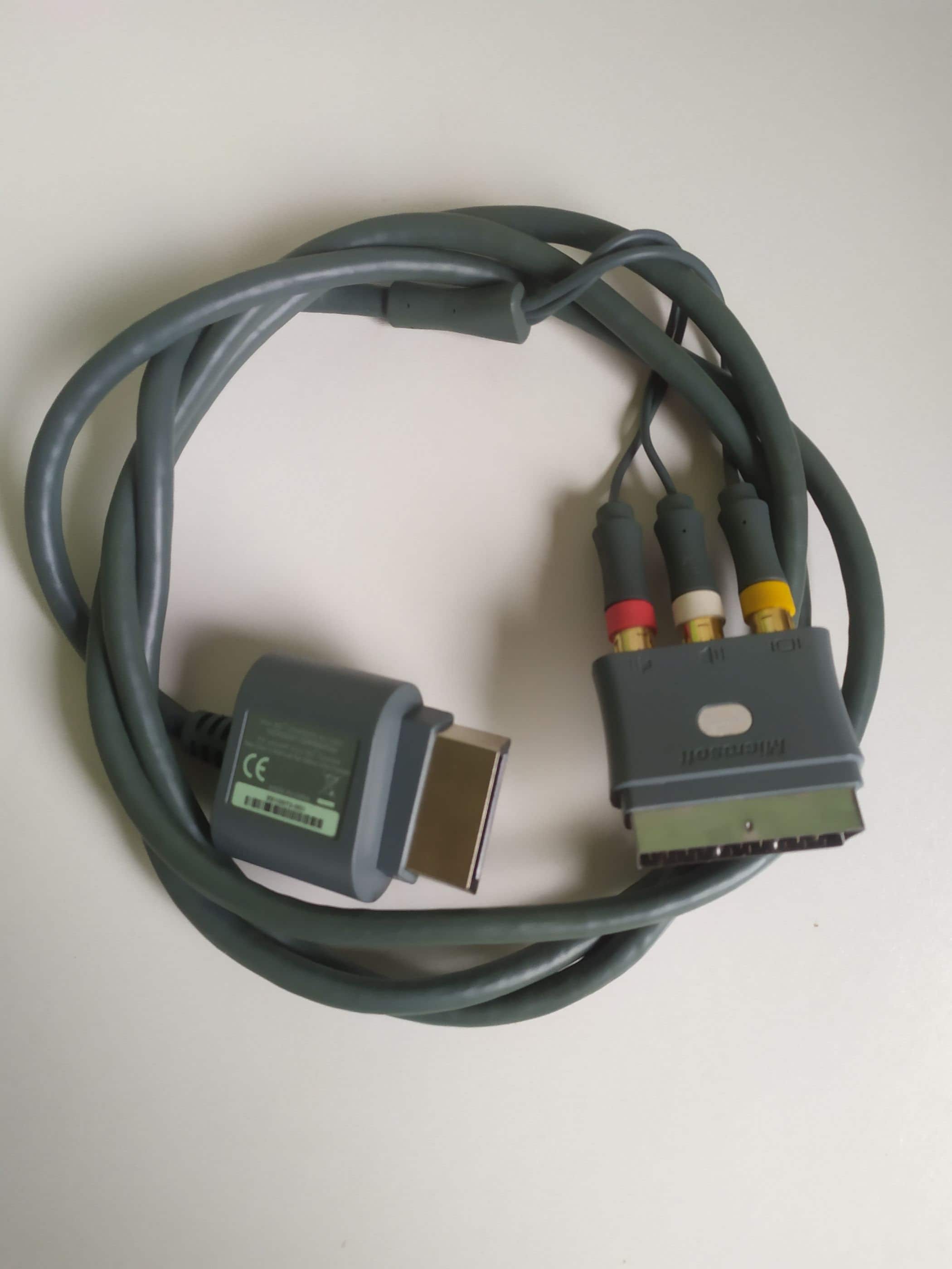 XBOX 360 Official Genuine AV Cable RCA Composite Tv Lead Scart Adapter ...