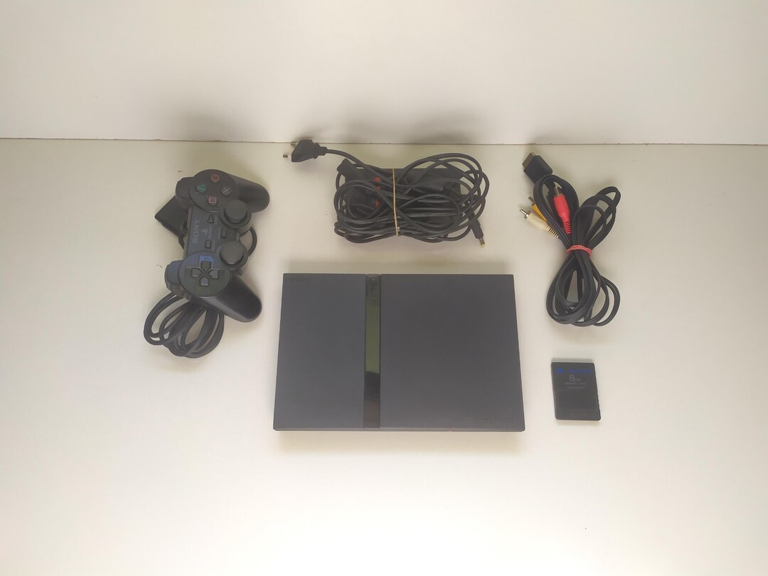 Vintage Sony Playstation 2 Slim Console Bundle – PS2, OEM Controller ...