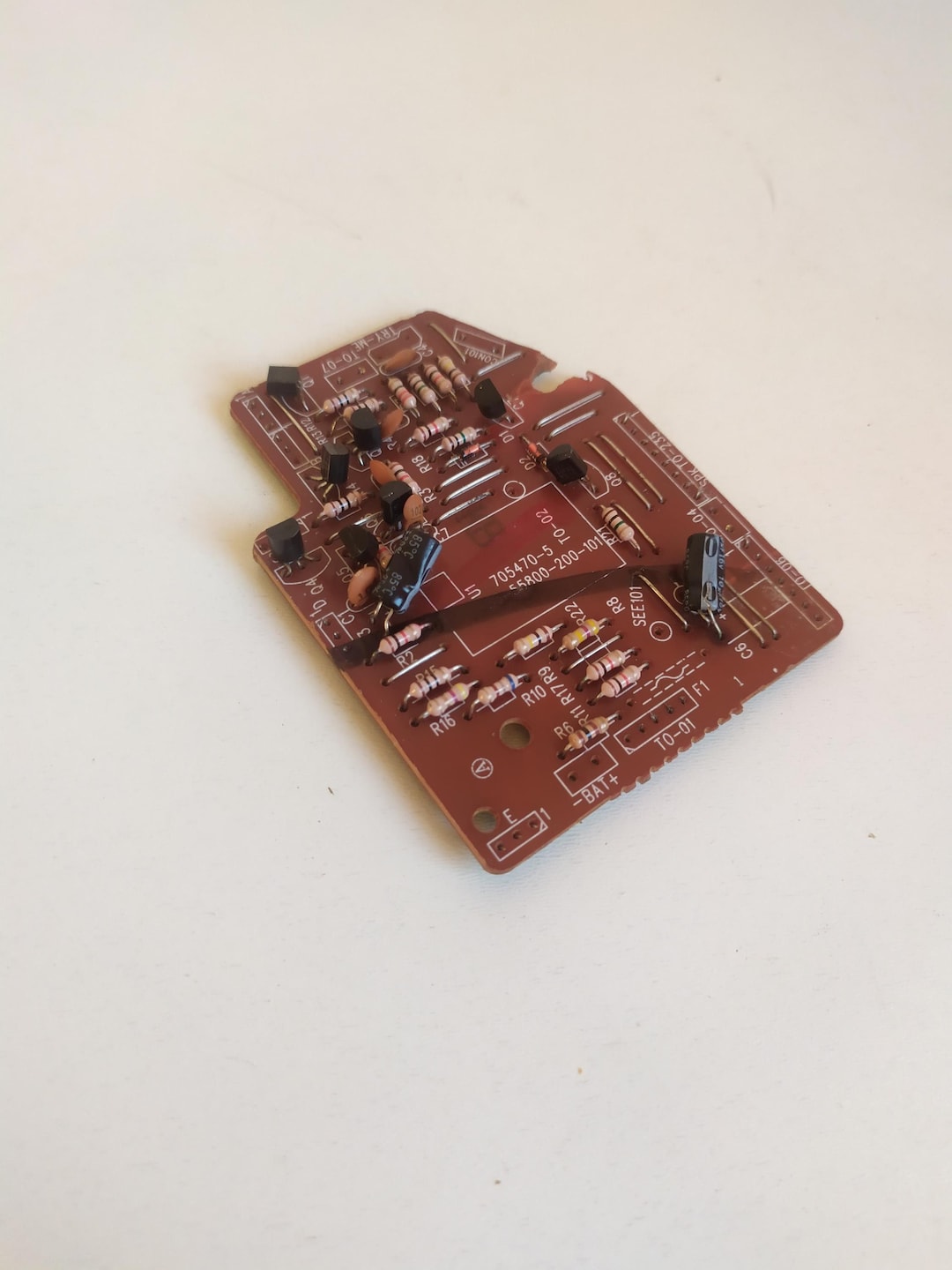 Circuit Board With Transistors, Resistors & More - 6.5x8.5 Cm (2.56x3 ...