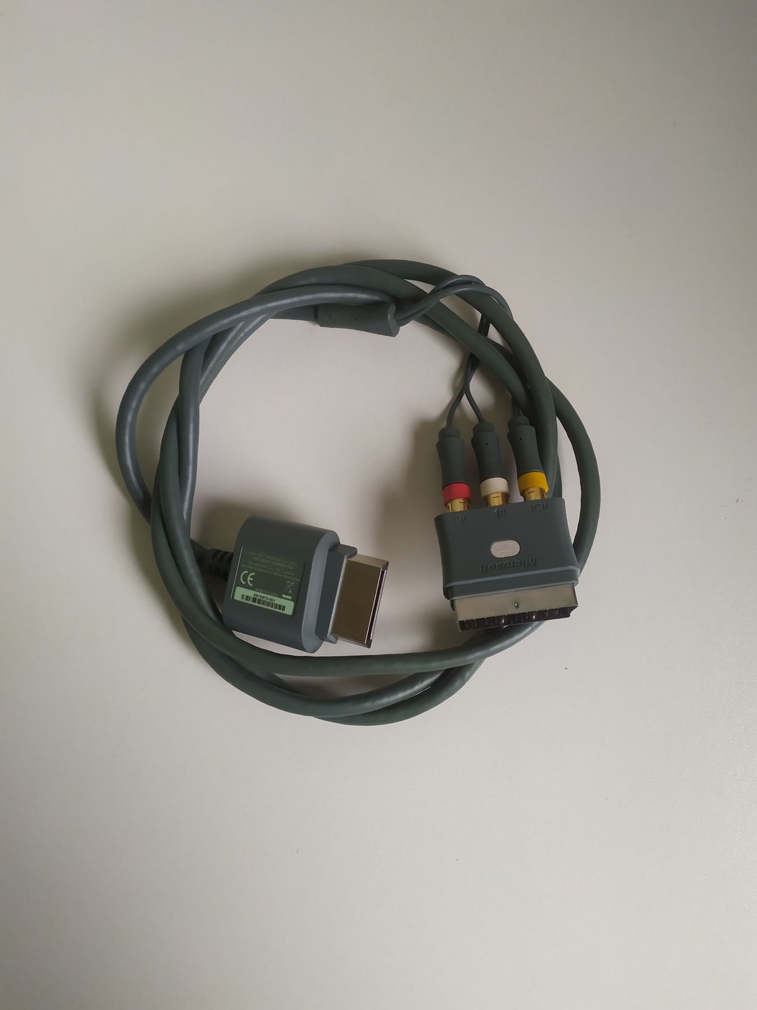 XBOX 360 Official Genuine AV Cable RCA Composite Tv Lead Scart Adapter ...