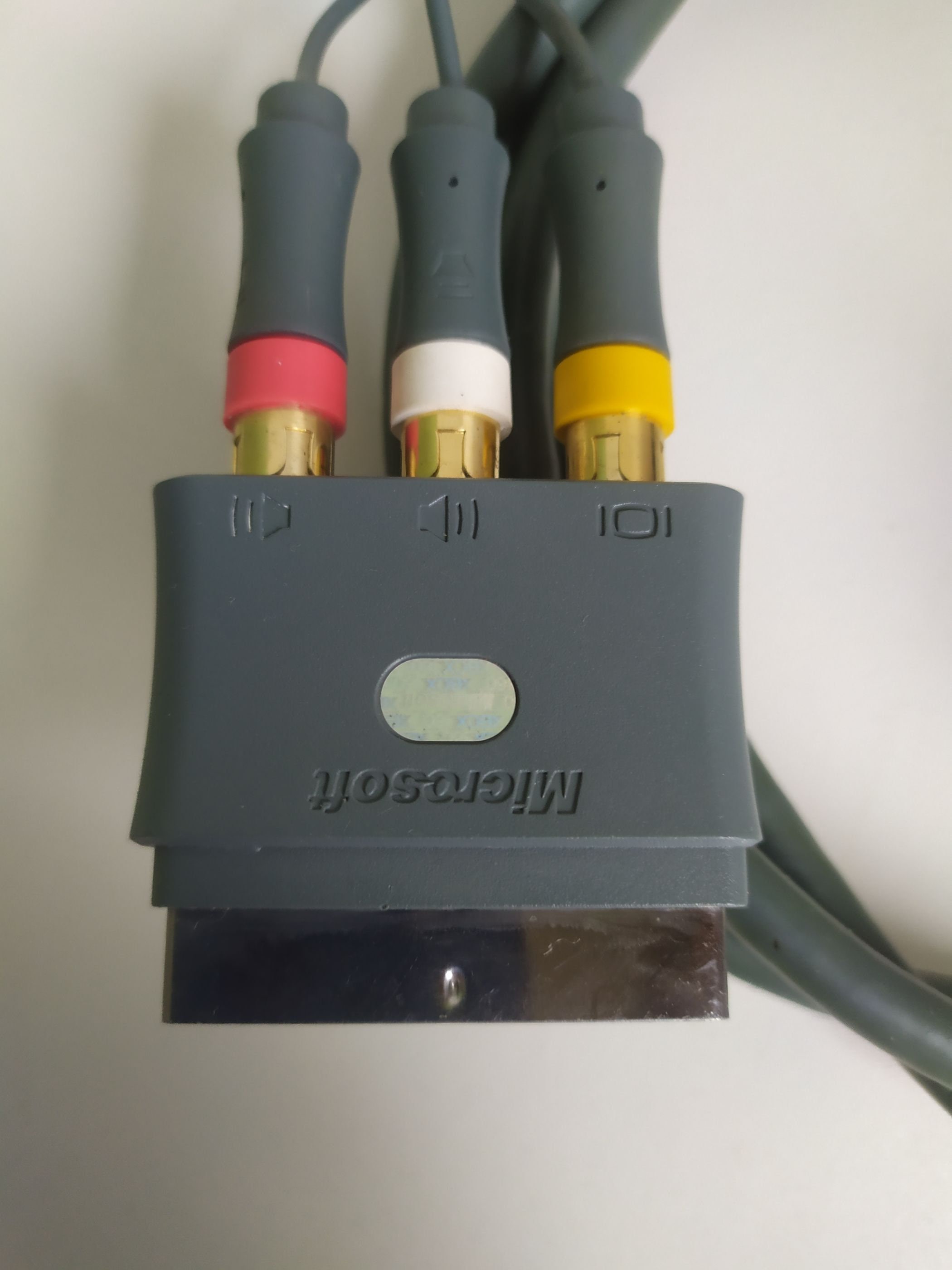 XBOX 360 Official Genuine AV Cable RCA Composite Tv Lead Scart Adapter ...