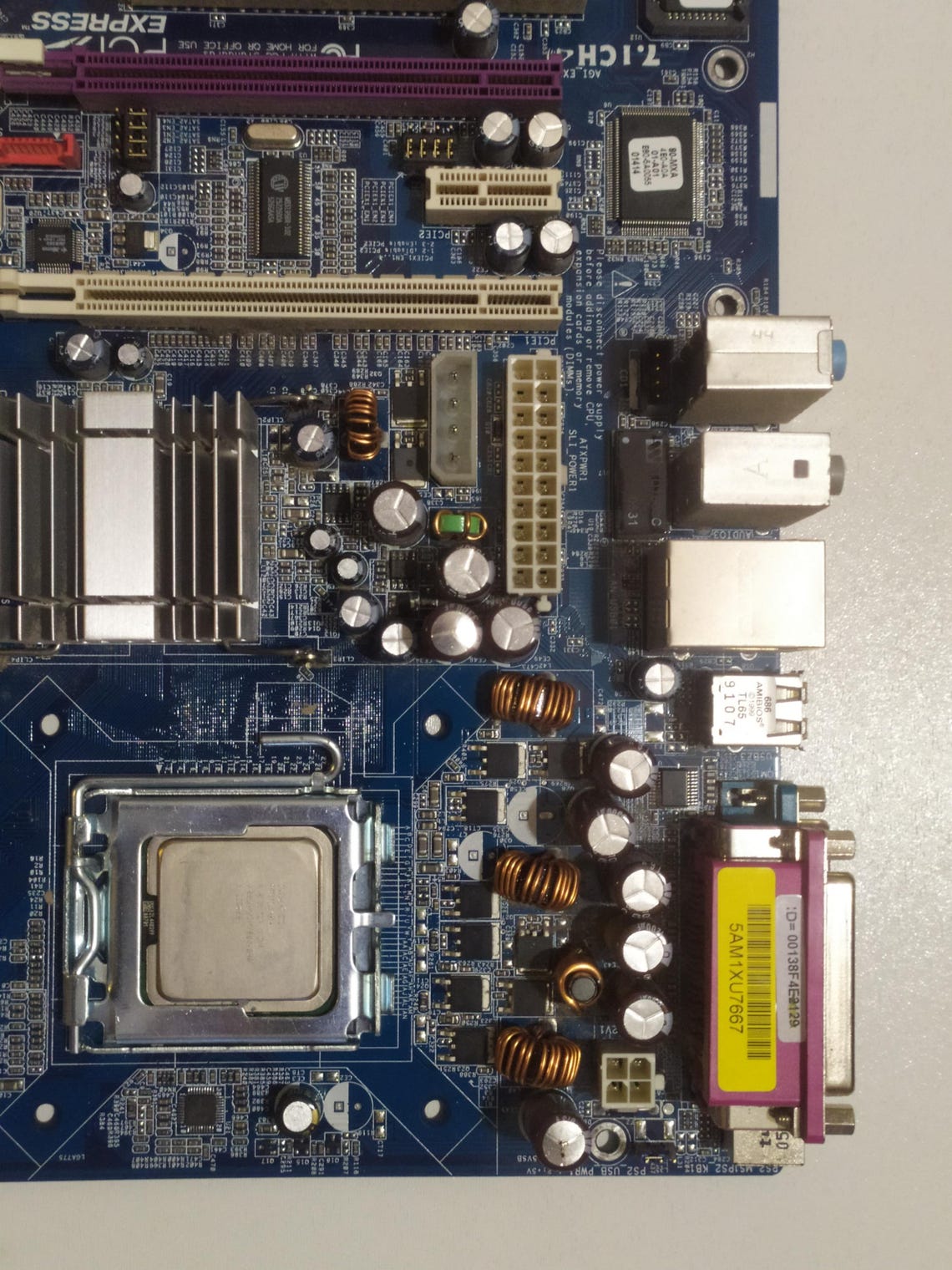 Vintage PC Motherboard & Processor Kit - Asrock FSB800 DDR 400 Prescott ...