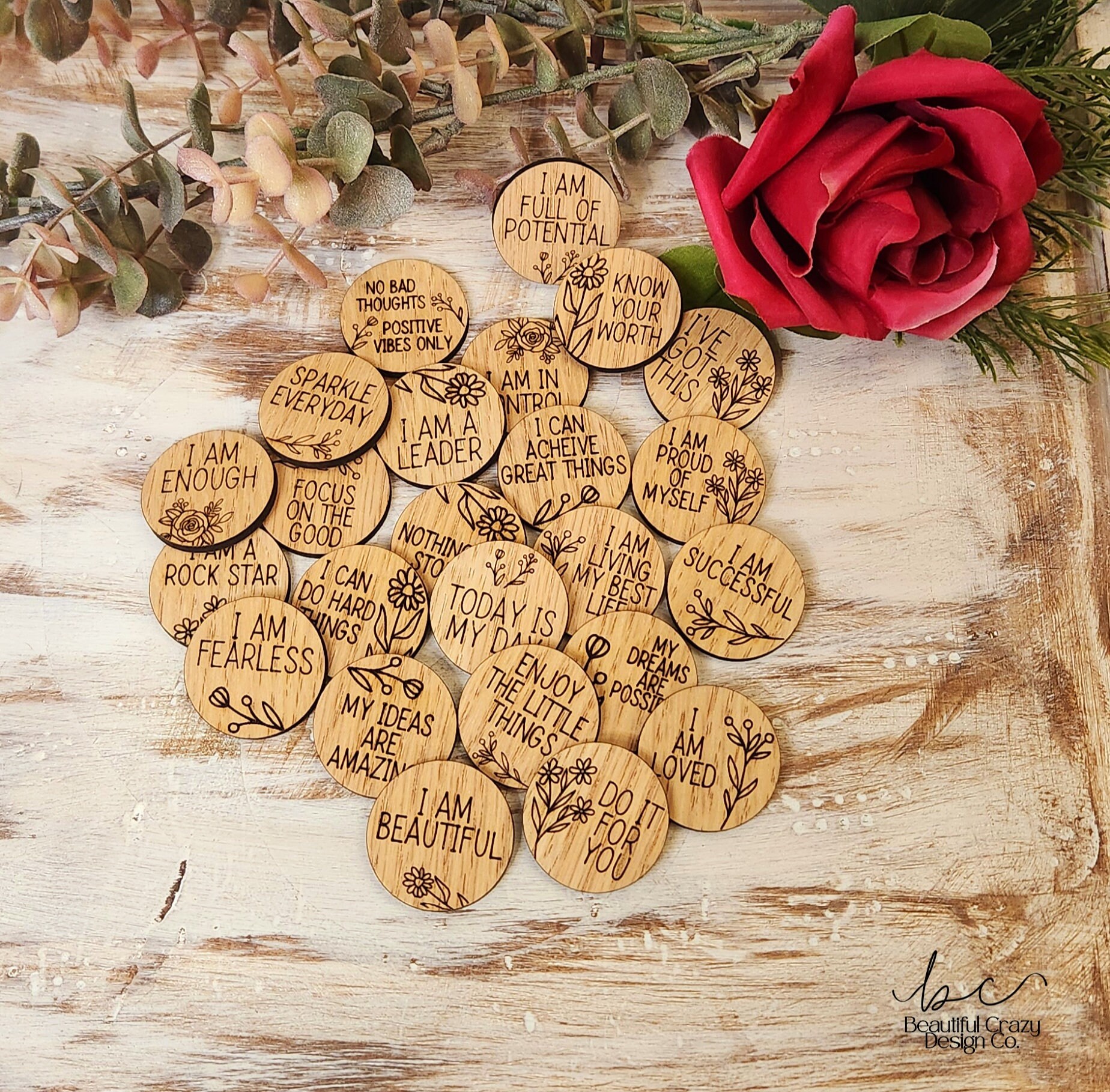 Affirmation Tokens, Fun Unique Gift, Positive Pocket Tokens ...