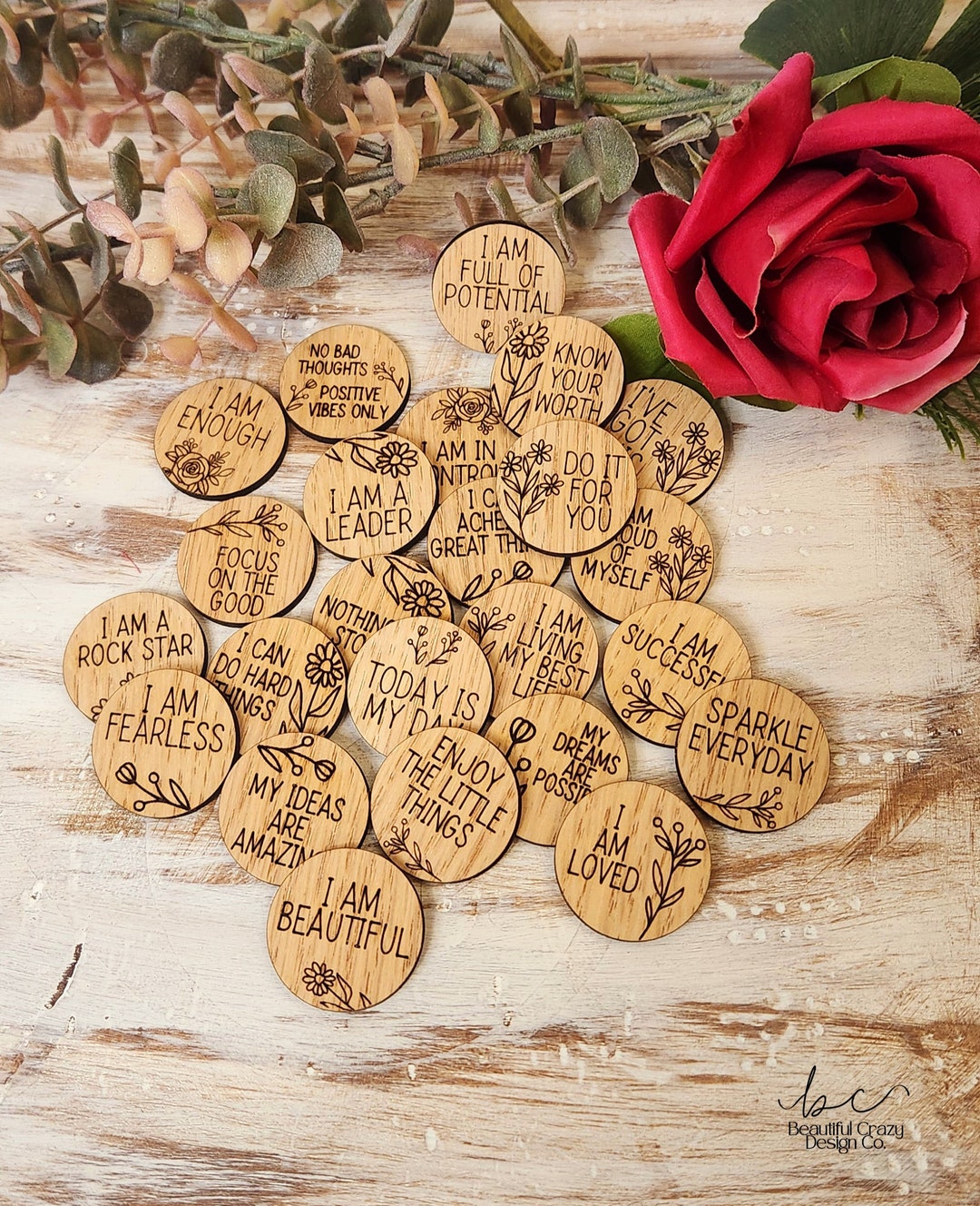 Affirmation Tokens, Fun Unique Gift, Positive Pocket Tokens ...
