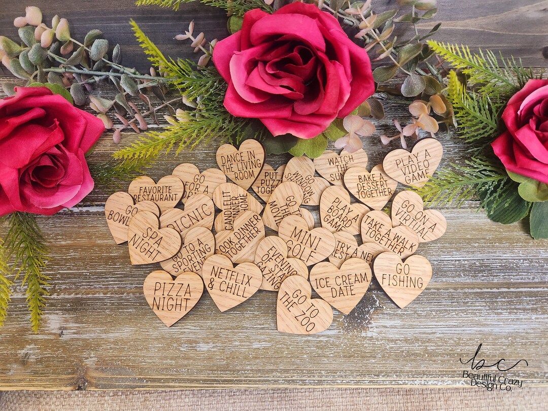 Date Night Tokens, Valentines Day Gift for Her, Gift for Him, Heart ...