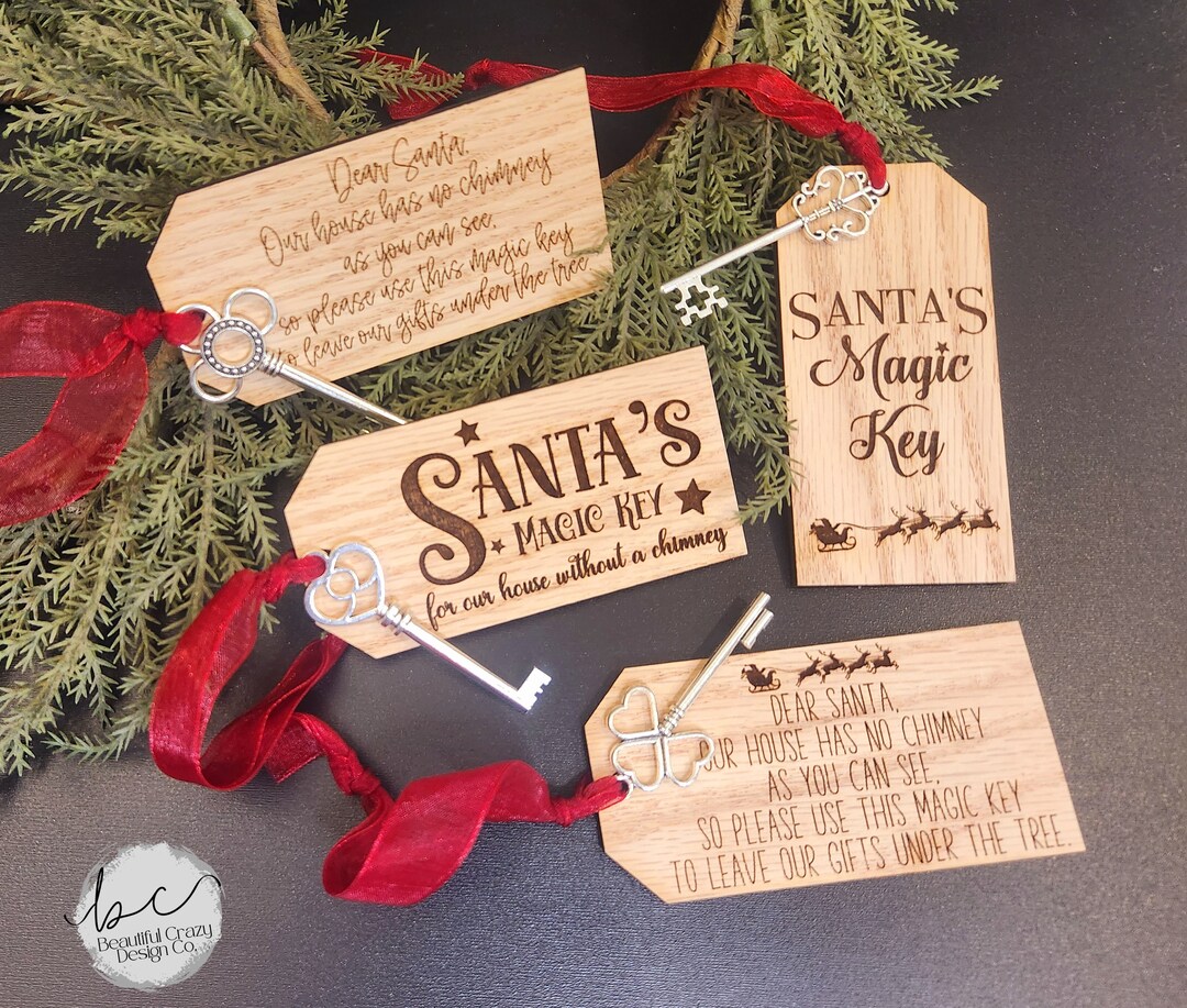 Santa's Magic Key | Santa Magic Key Ornament Christmas | Laser Engraved ...