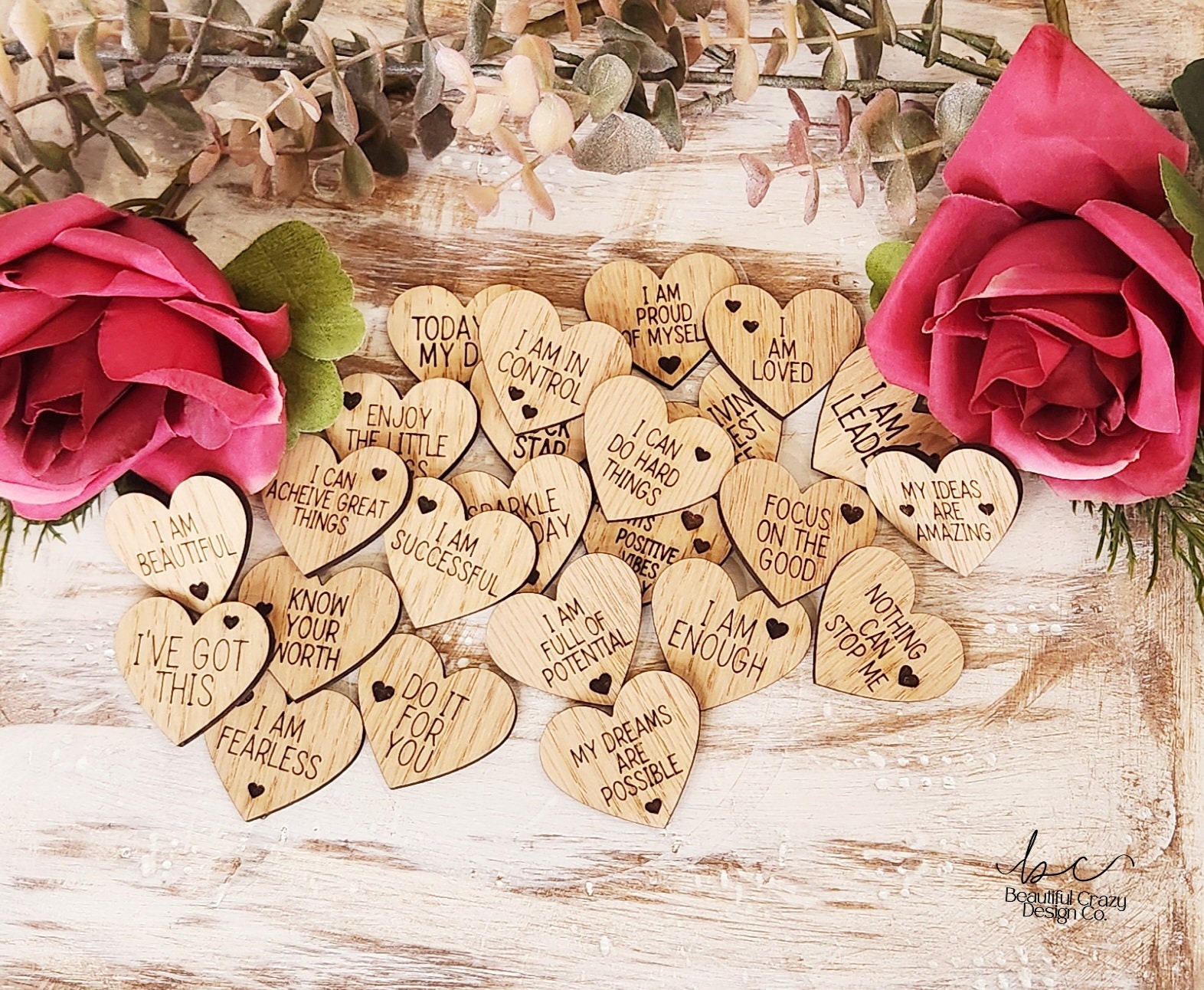 Affirmation Tokens, Heart Wood Tokens, Positive Pocket Tokens ...