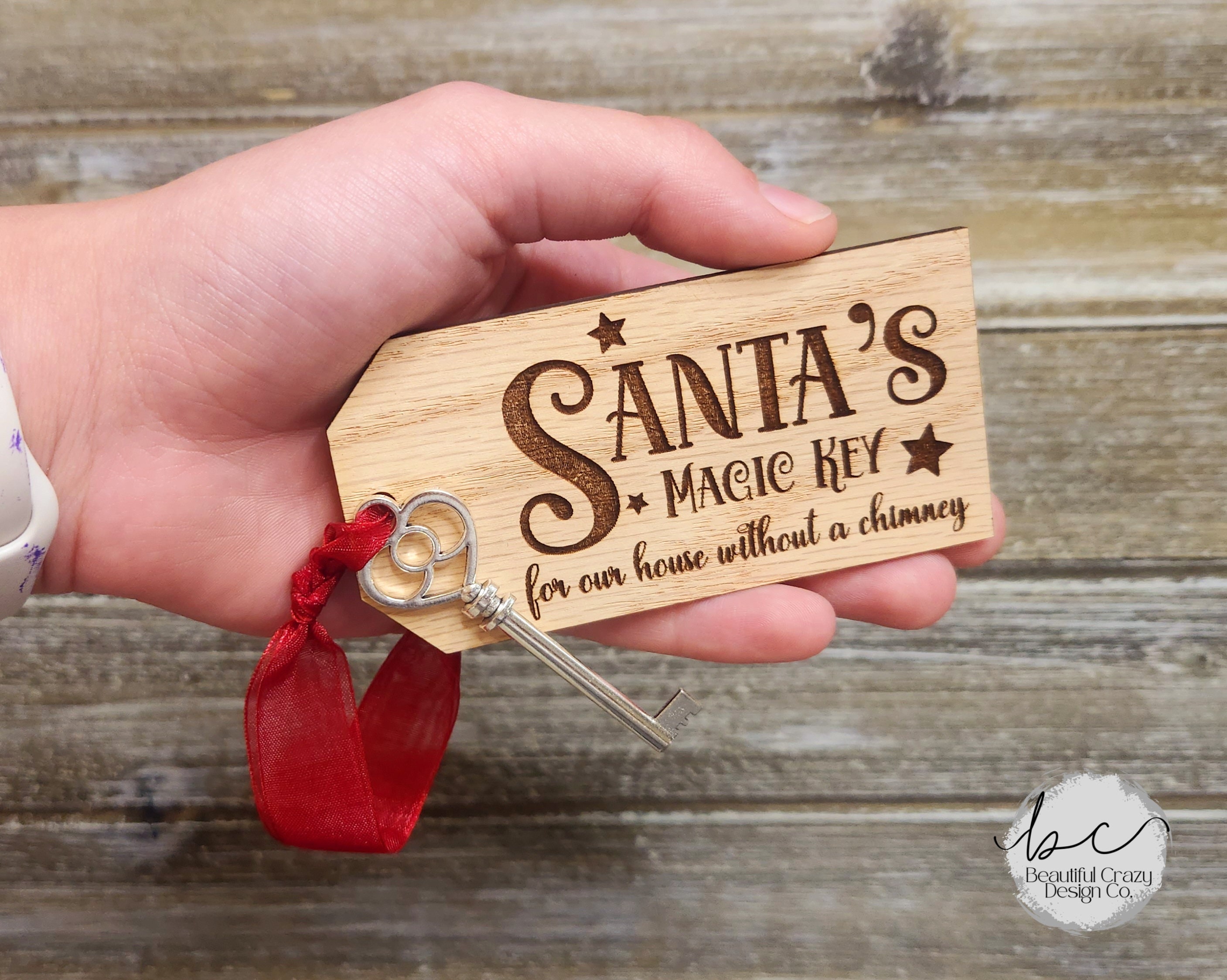 Santa's Magic Key Santa Magic Key Ornament Christmas Laser Engraved ...