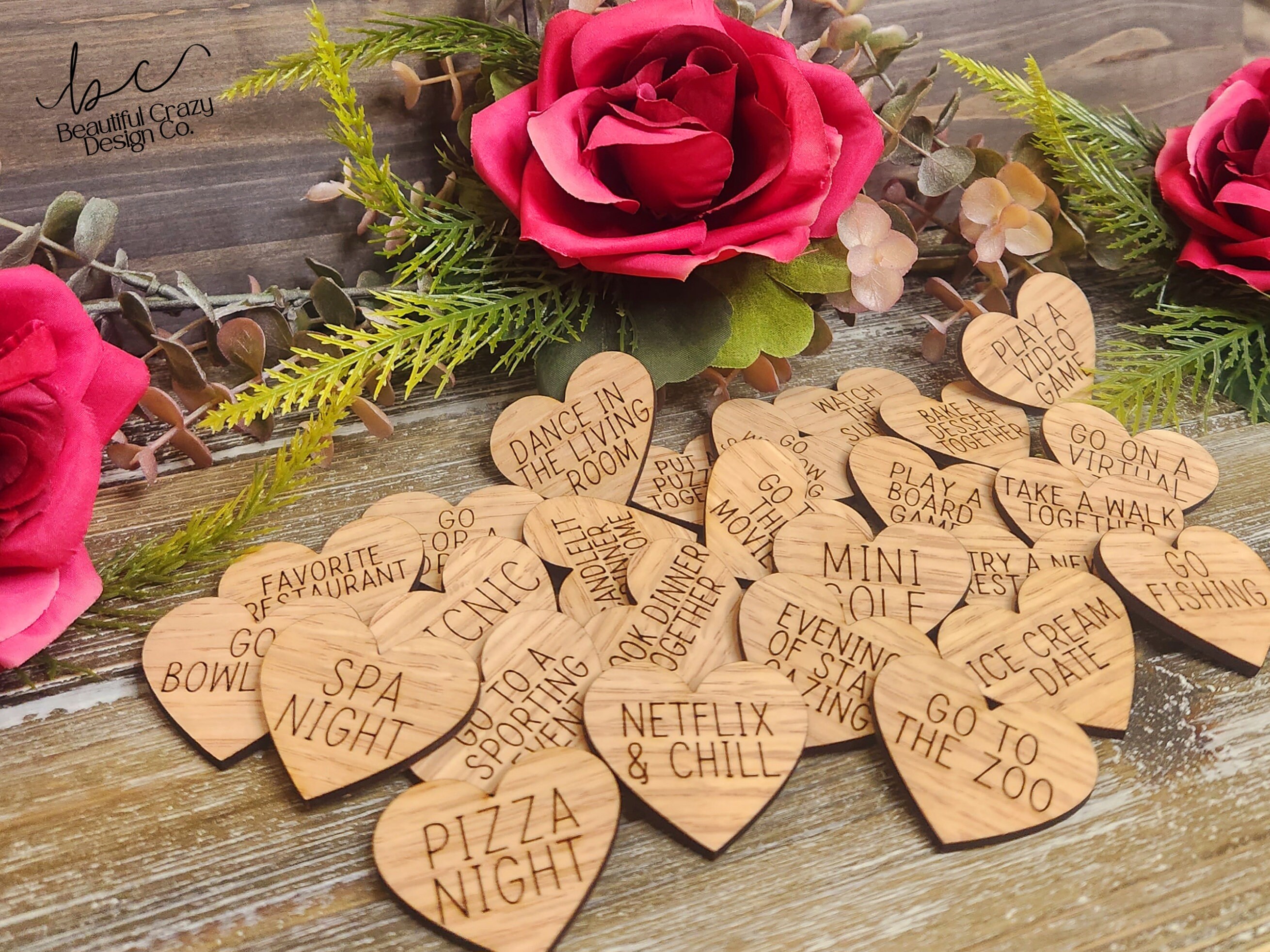Date Night Tokens, Valentines Day Gift for Her, Gift for Him, Heart ...