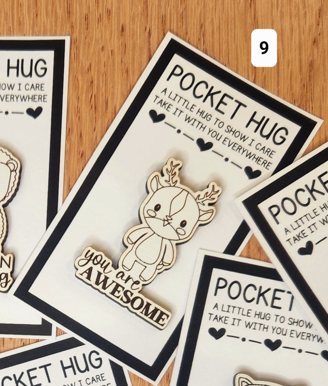Pocket Hug Wood Animal Token & Card Pocket Animal Keepsake - Etsy