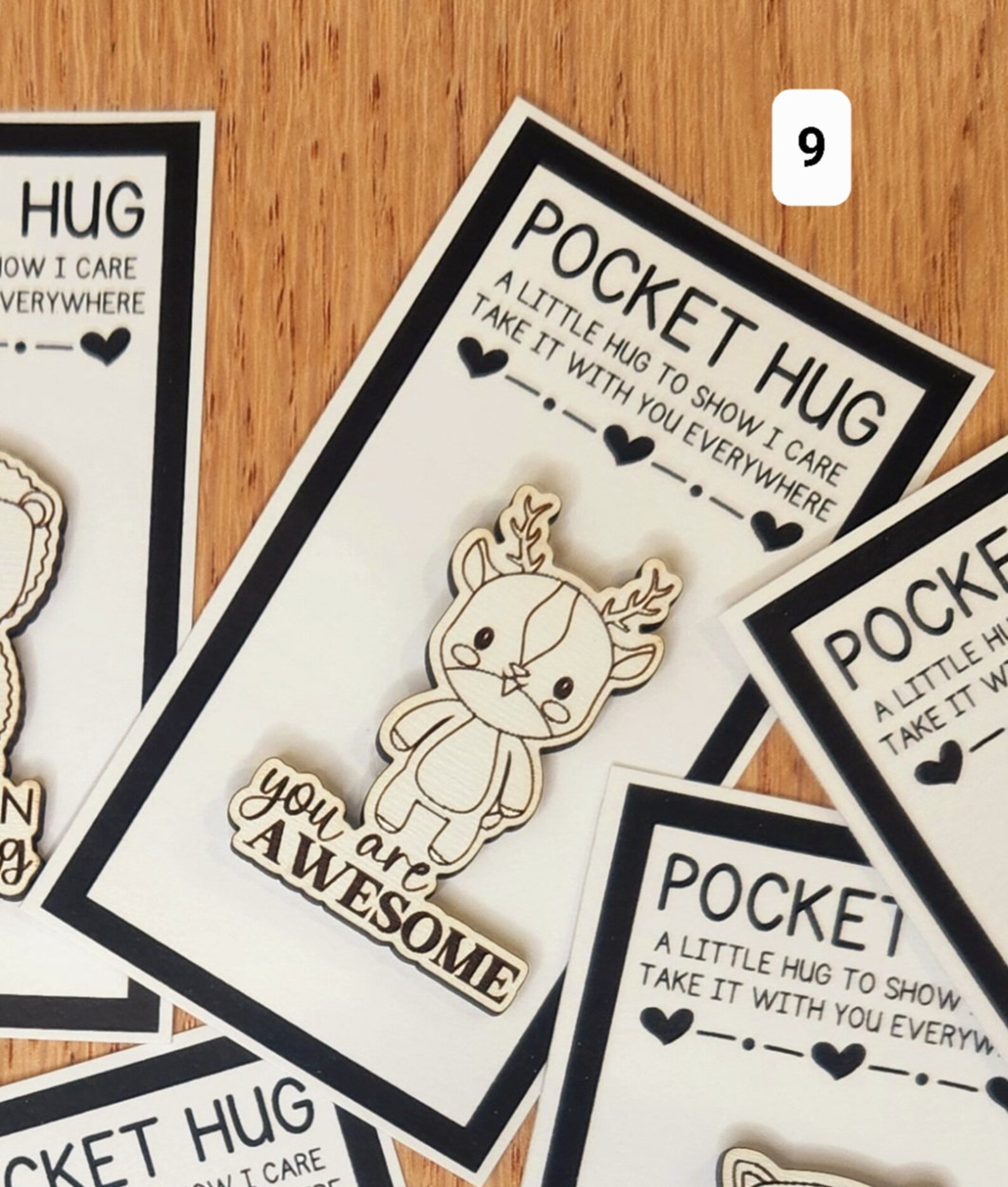Pocket Hug Wood Animal Token & Card, Pocket Animal Keepsake, Gift for ...