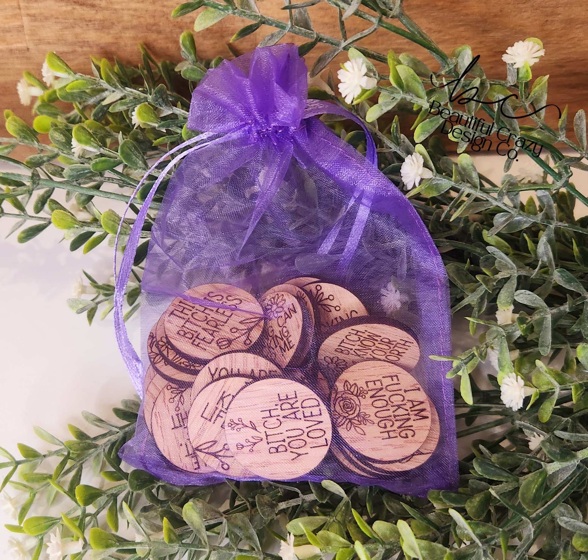 Sweary Affirmation Tokens Fun Unique Adult Gift Sweary Adult Pocket ...