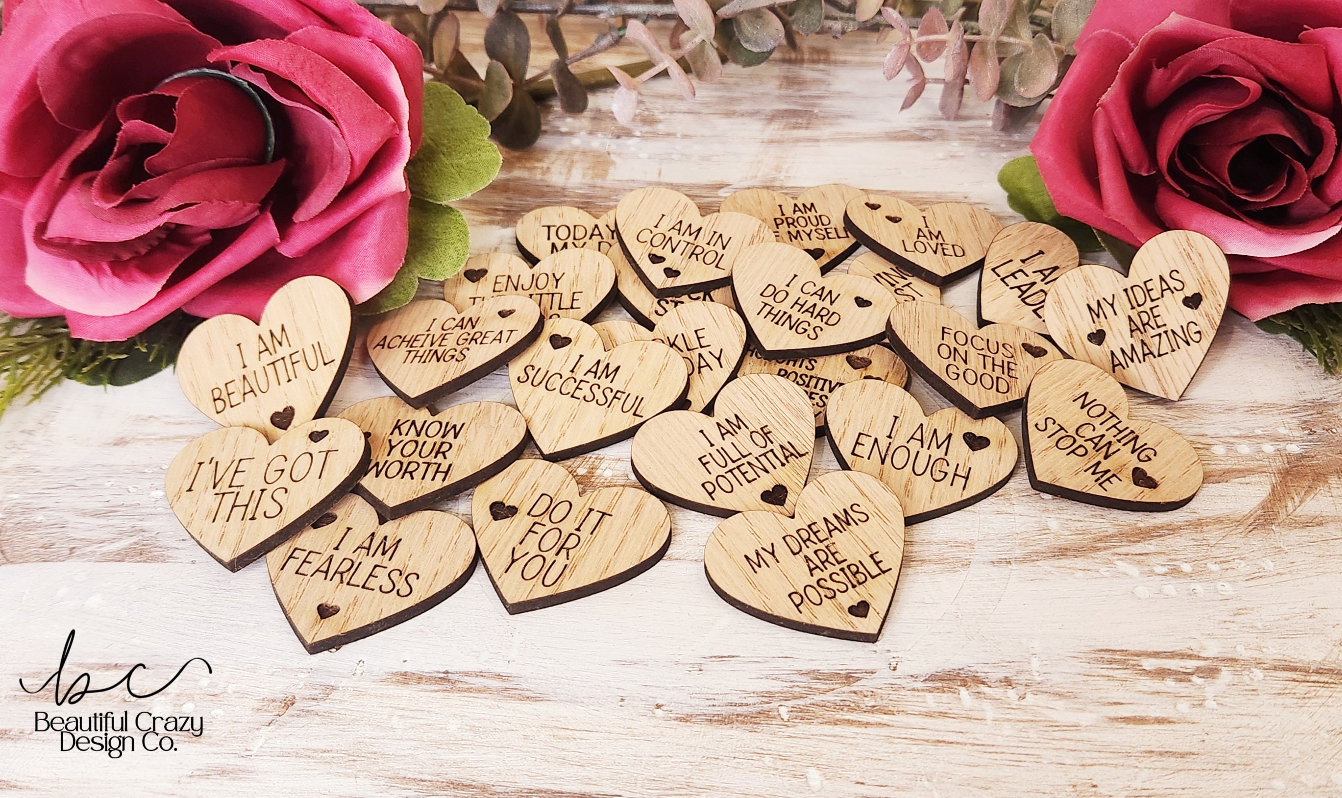 Affirmation Tokens, Heart Wood Tokens, Positive Pocket Tokens ...