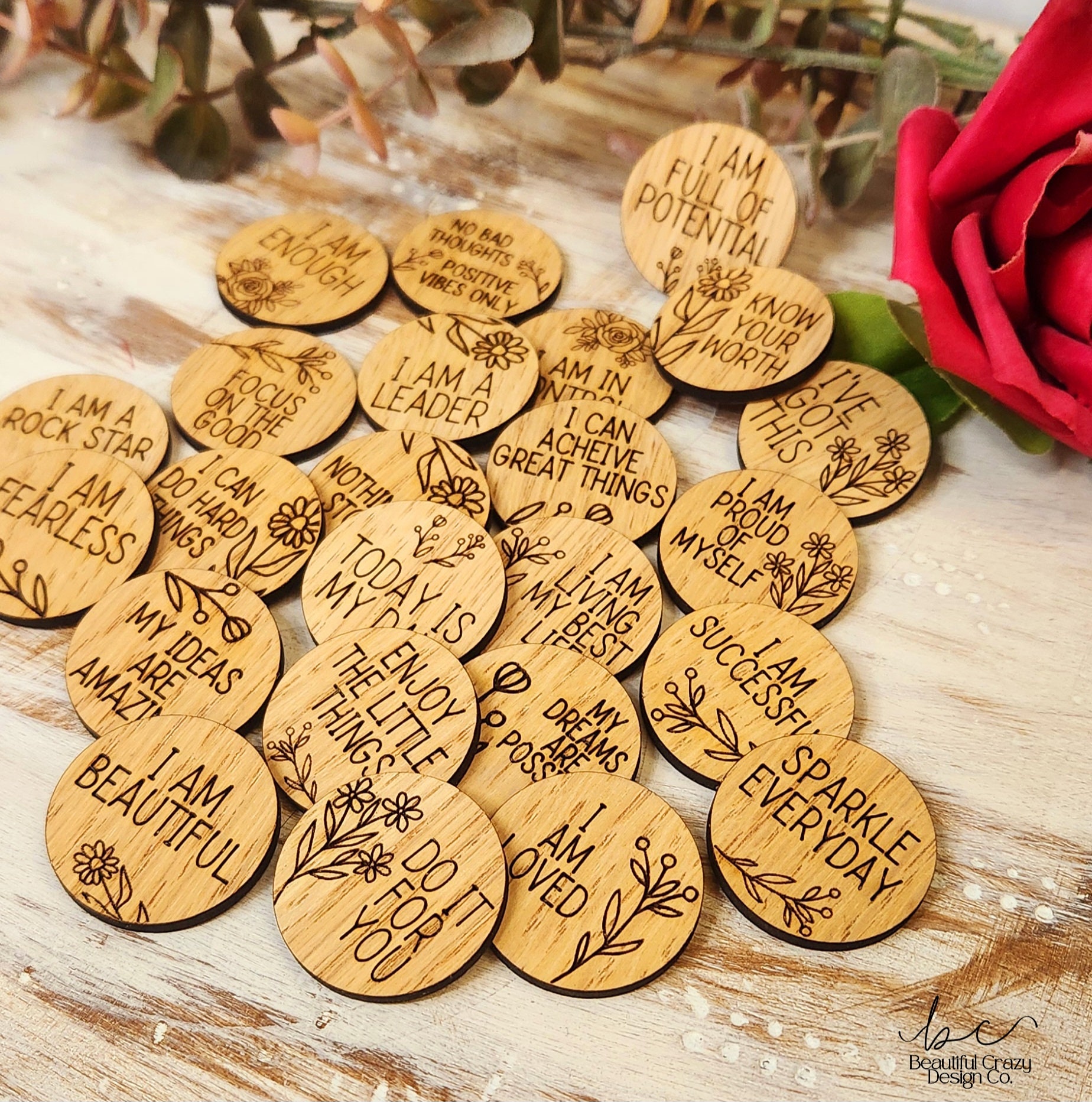 Affirmation Tokens, Fun Unique Gift, Positive Pocket Tokens ...