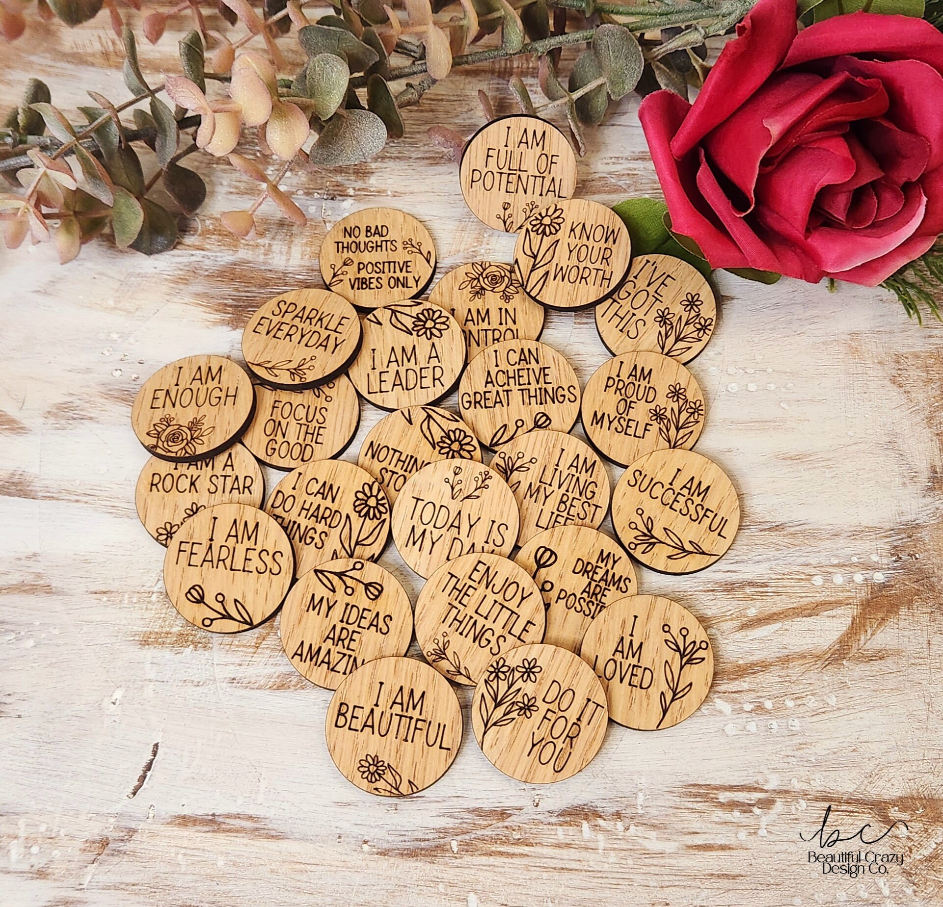 Affirmation Tokens, Fun Unique Gift, Positive Pocket Tokens ...