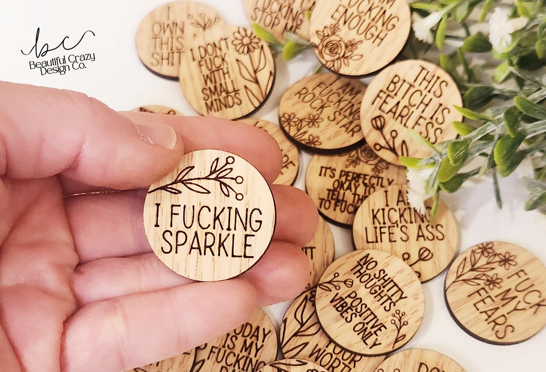 Sweary Affirmation Tokens Fun Unique Adult Gift Sweary Adult Pocket ...