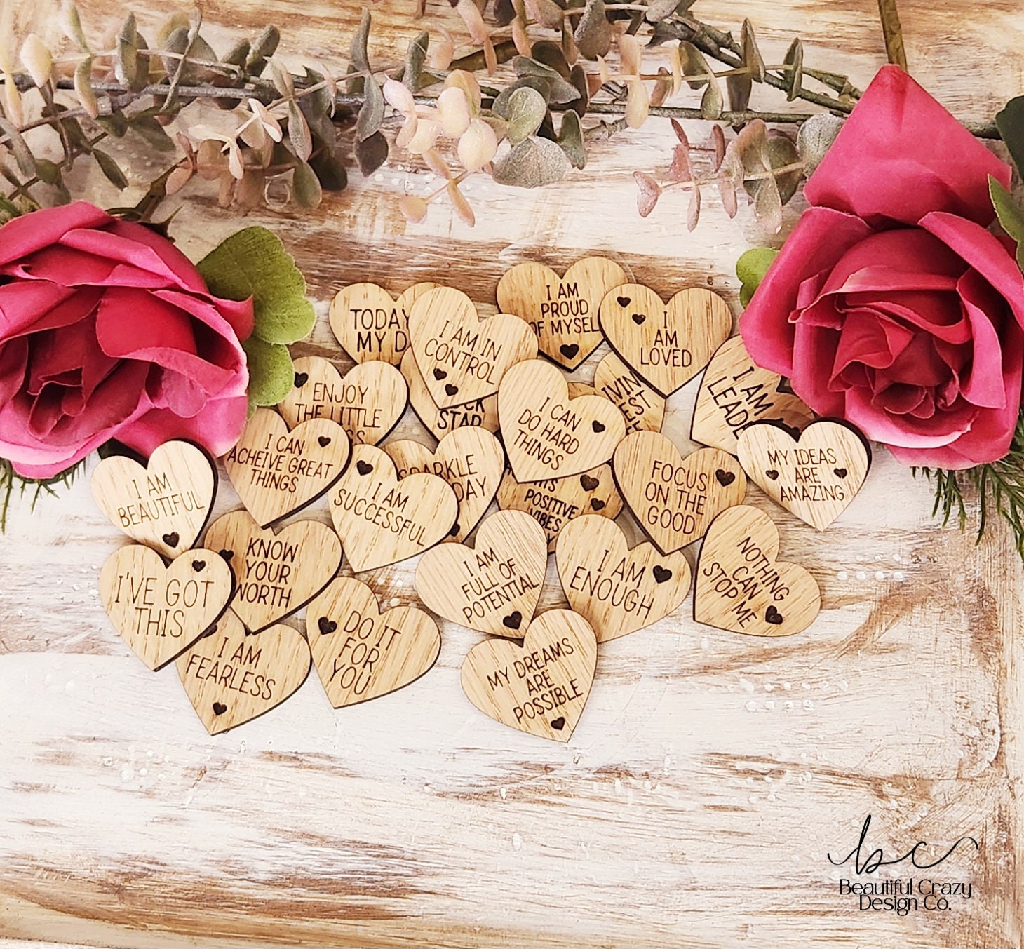 Affirmation Tokens, Heart Wood Tokens, Positive Pocket Tokens ...