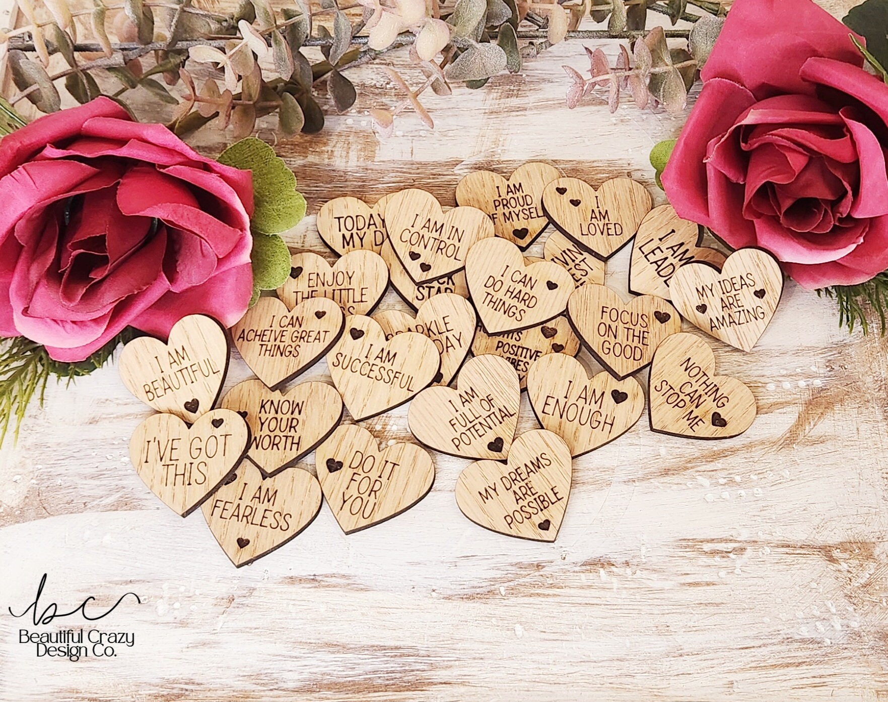 Affirmation Tokens, Heart Wood Tokens, Positive Pocket Tokens ...
