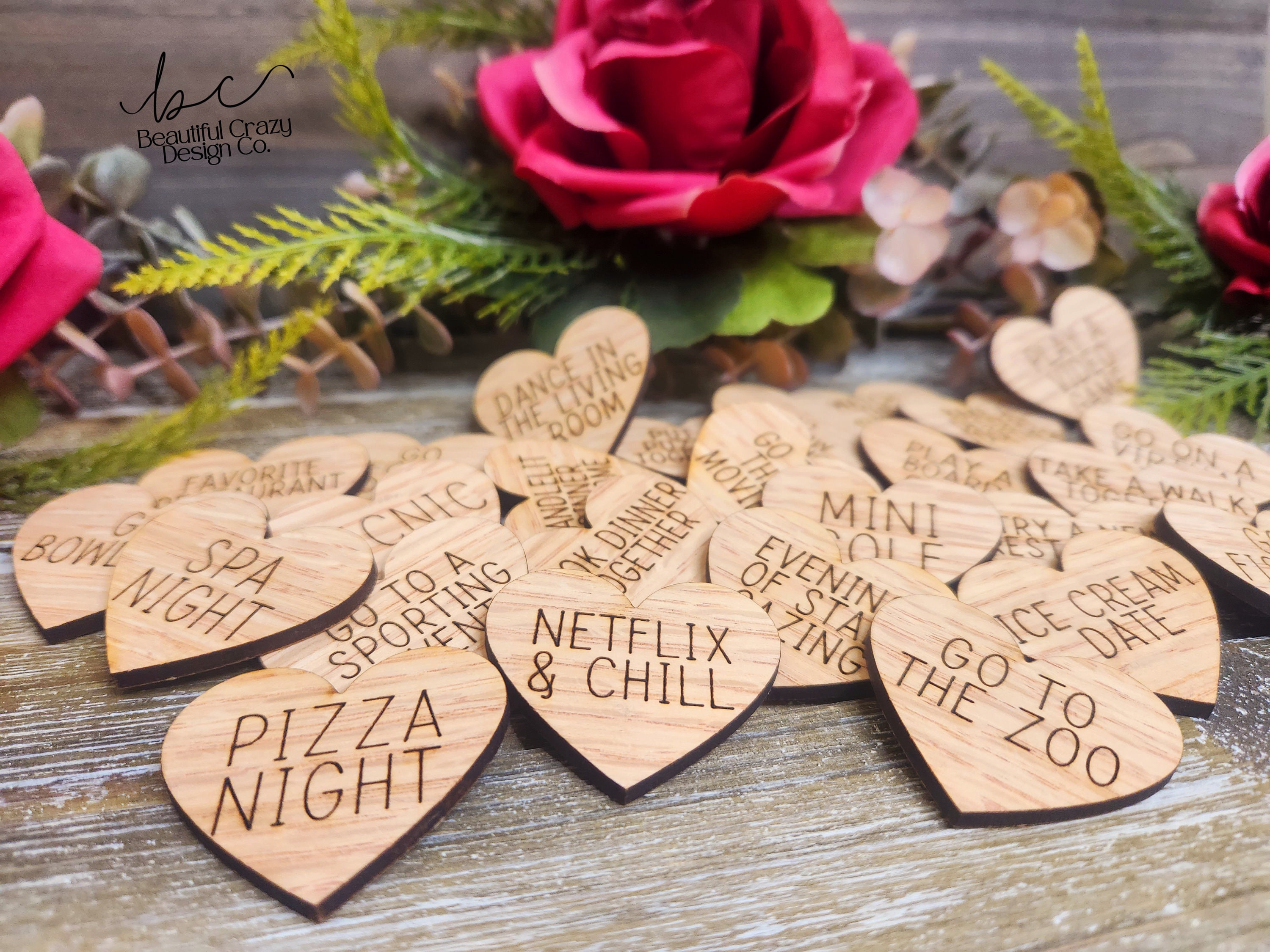 Date Night Tokens, Valentines Day Gift for Her, Gift for Him, Heart ...