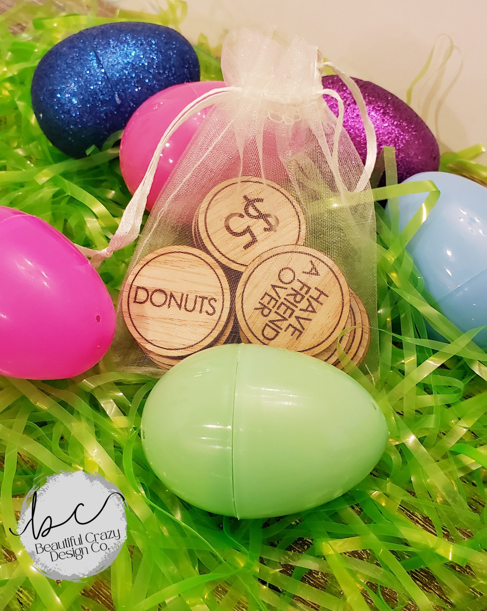 Wood Easter Egg Tokens Easter Basket Wooden Coins Easter - Etsy