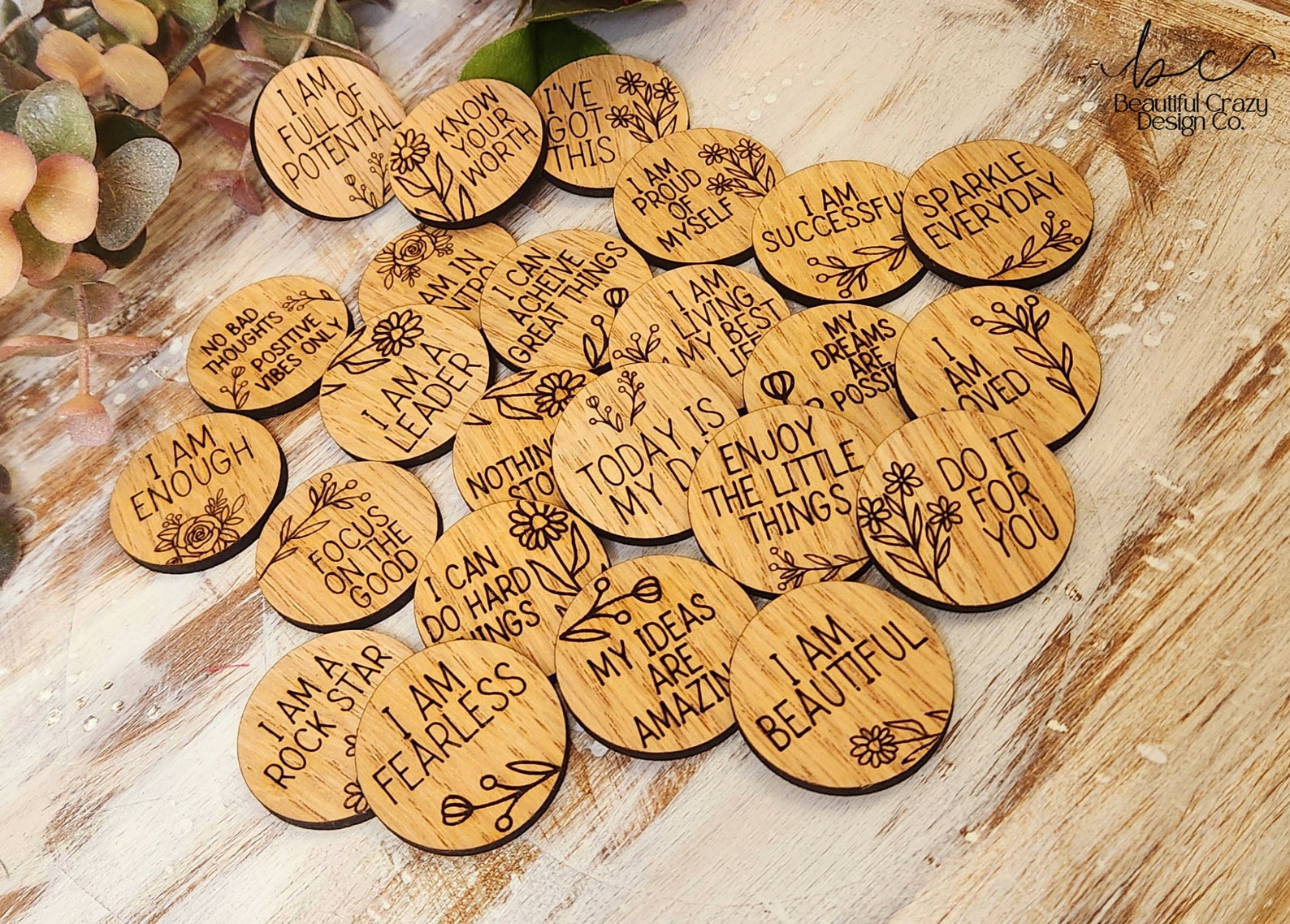 Affirmation Tokens, Fun Unique Gift, Positive Pocket Tokens ...