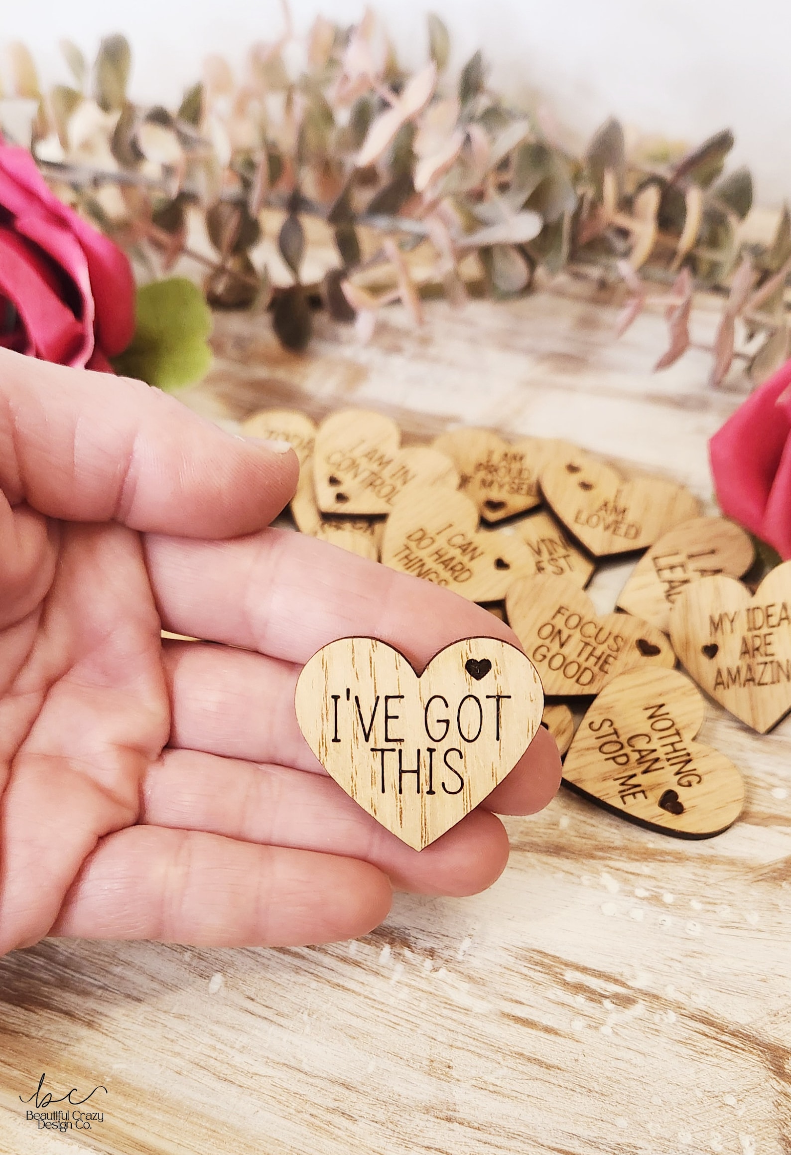 Affirmation Tokens, Heart Wood Tokens, Positive Pocket Tokens ...