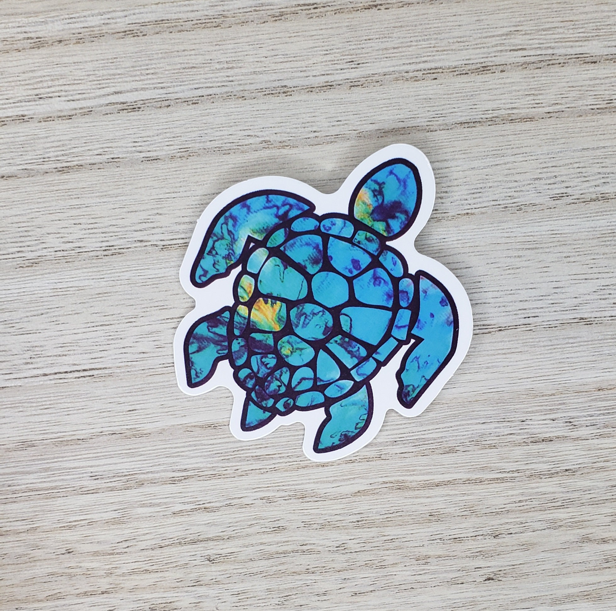 Pack of 5 Beach Themed Stickers Turtle Sticker Sun Sticker - Etsy