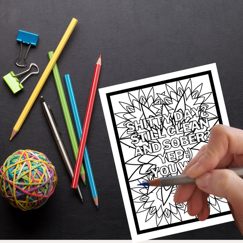 Sobriety 12 Steps Recovery Coloring Pages Adult Coloring Book Makes