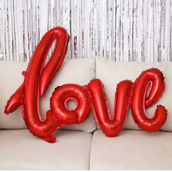 Love Script Balloon - Etsy