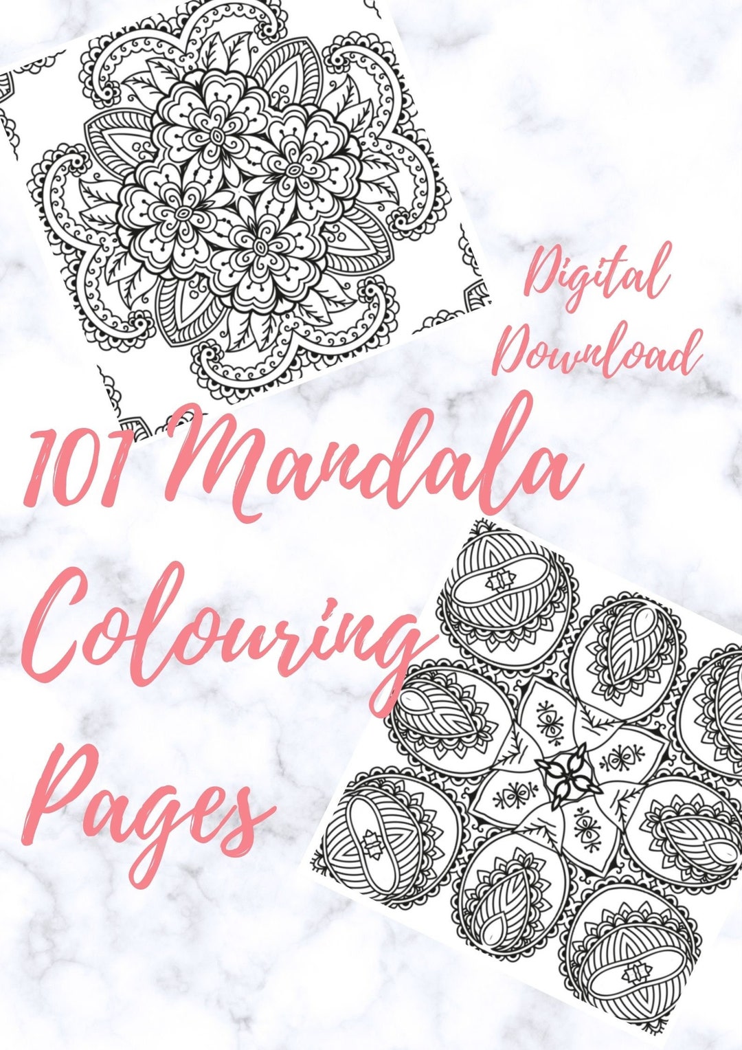 101 Square Mandala Colouring Pages to Download - Etsy