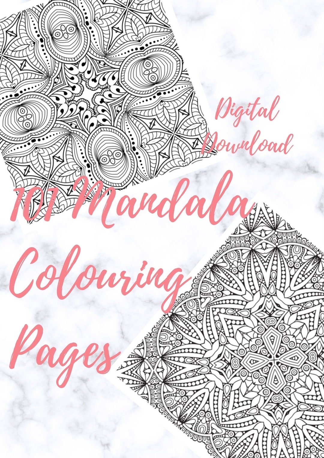 101 Square Mandala Colouring Pages to Download - Etsy