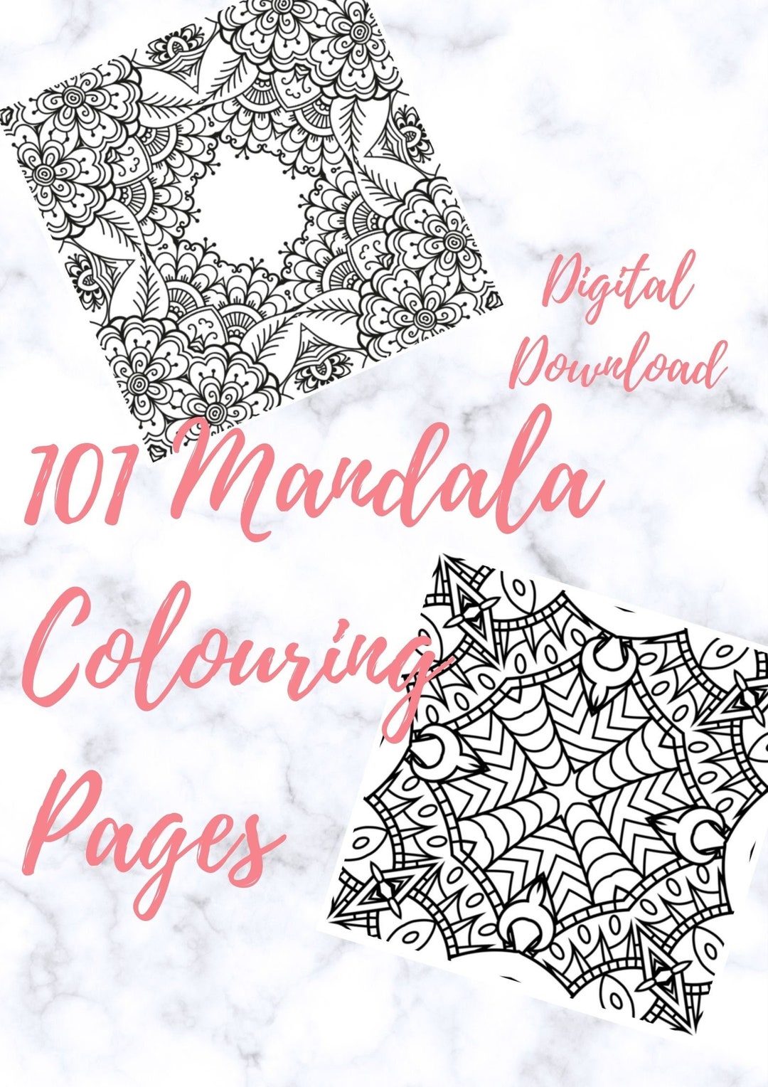 101 Square Mandala Colouring Pages to Download - Etsy