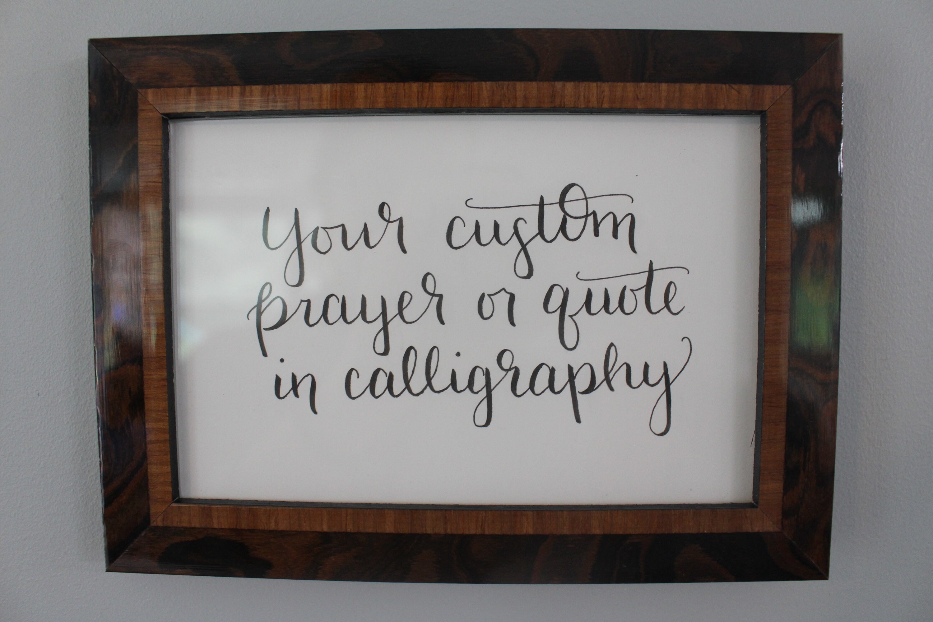 Custom Calligraphy Print, Prayer, Hymn, Quote, Gift for Him or Her ...