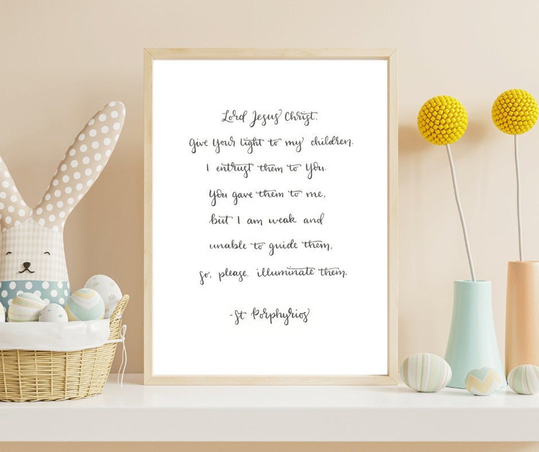 Prayer for Raising Children - St. Porphryios - Orthodox Christian ...