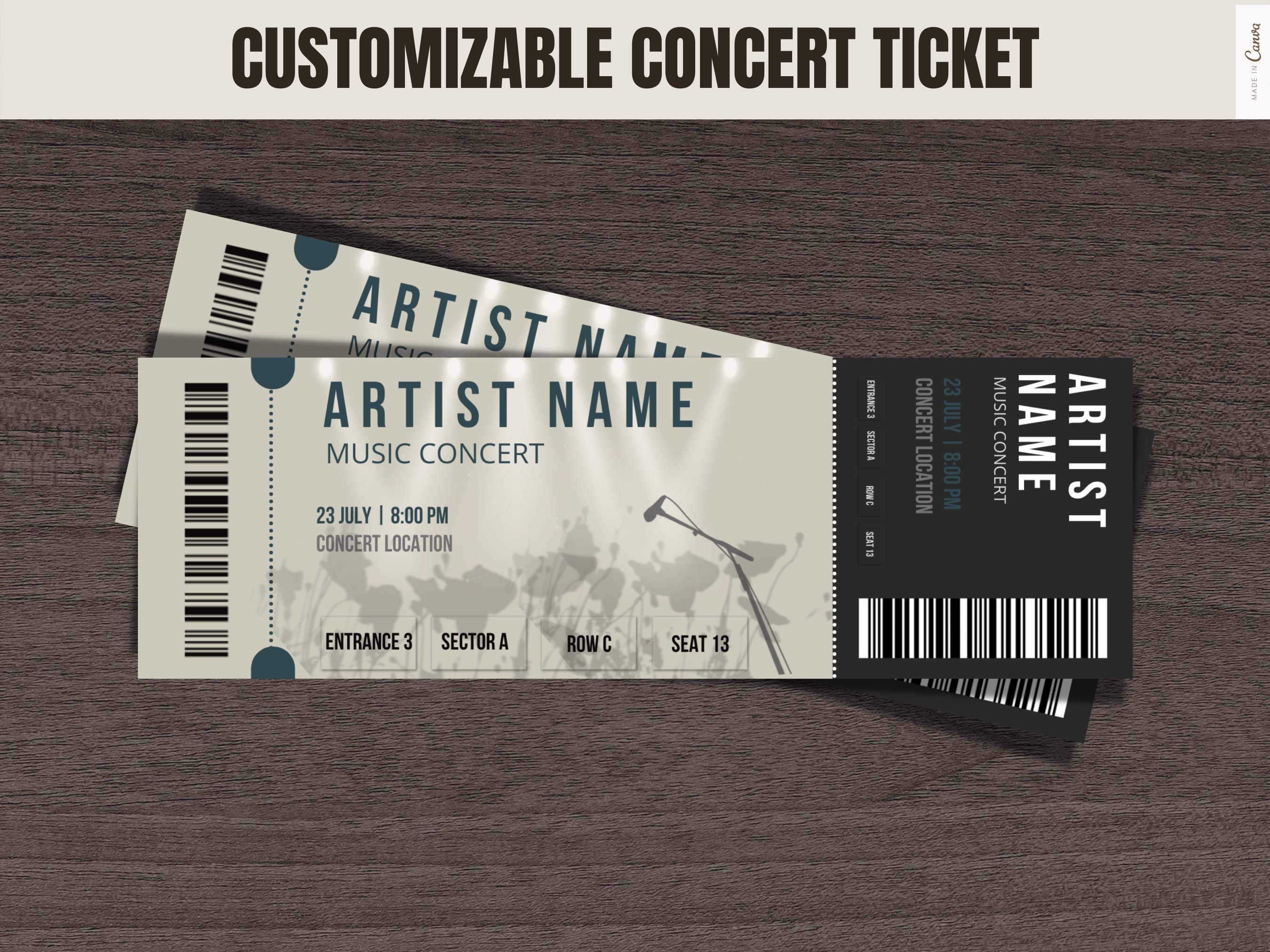 Creative Concert Ticket Design