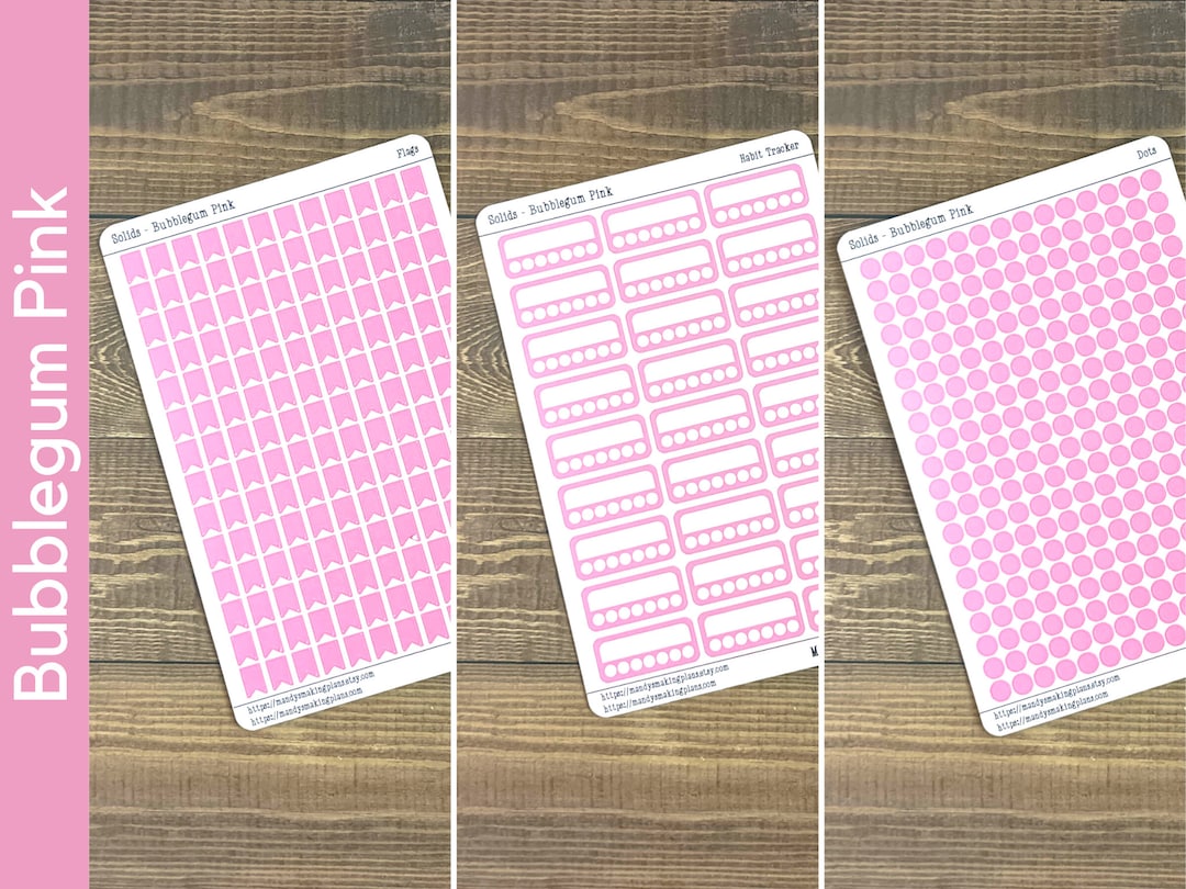 Markers and Trackers - Bubblegum Pink - Etsy