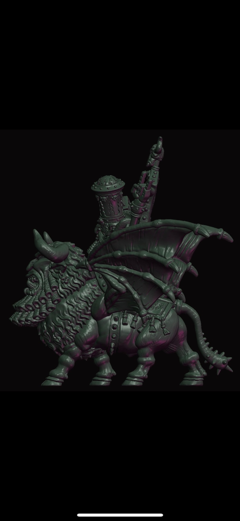 Evil Dwarf Sorcerer Lord on Beast of Bedlam - Fabelzel - Etsy