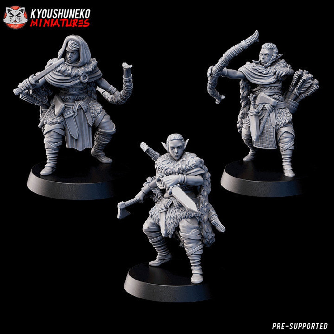 Gaelic Wood Elf Rangers Kyoushuneko Miniatures - Etsy