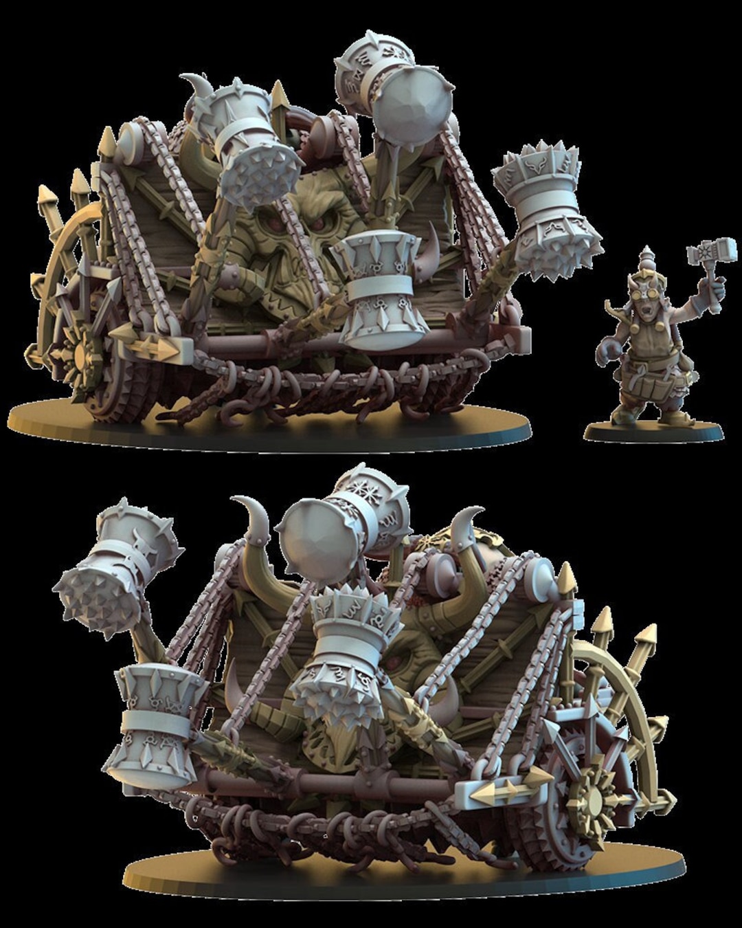 Evil Dwarf Softener War Machine - Lost Kingdom Miniatures - Etsy