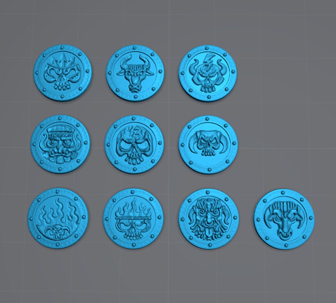Evil Dwarf Shields of Bedlam - Fabelzel - Etsy
